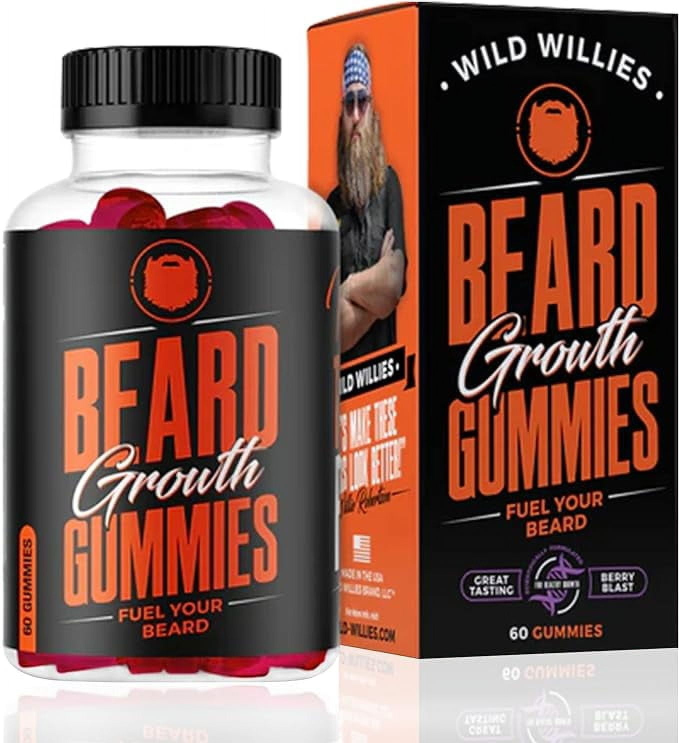 Wild Willies Beard Growth Gummies Supplement Grow Fuller & Thicker ...