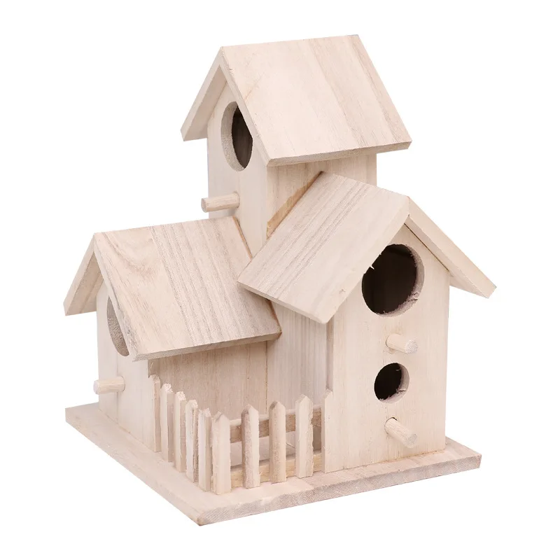 Wild Wooden Bird House Outdoor Garden Courtyard Creative Bird Rest Nest ...