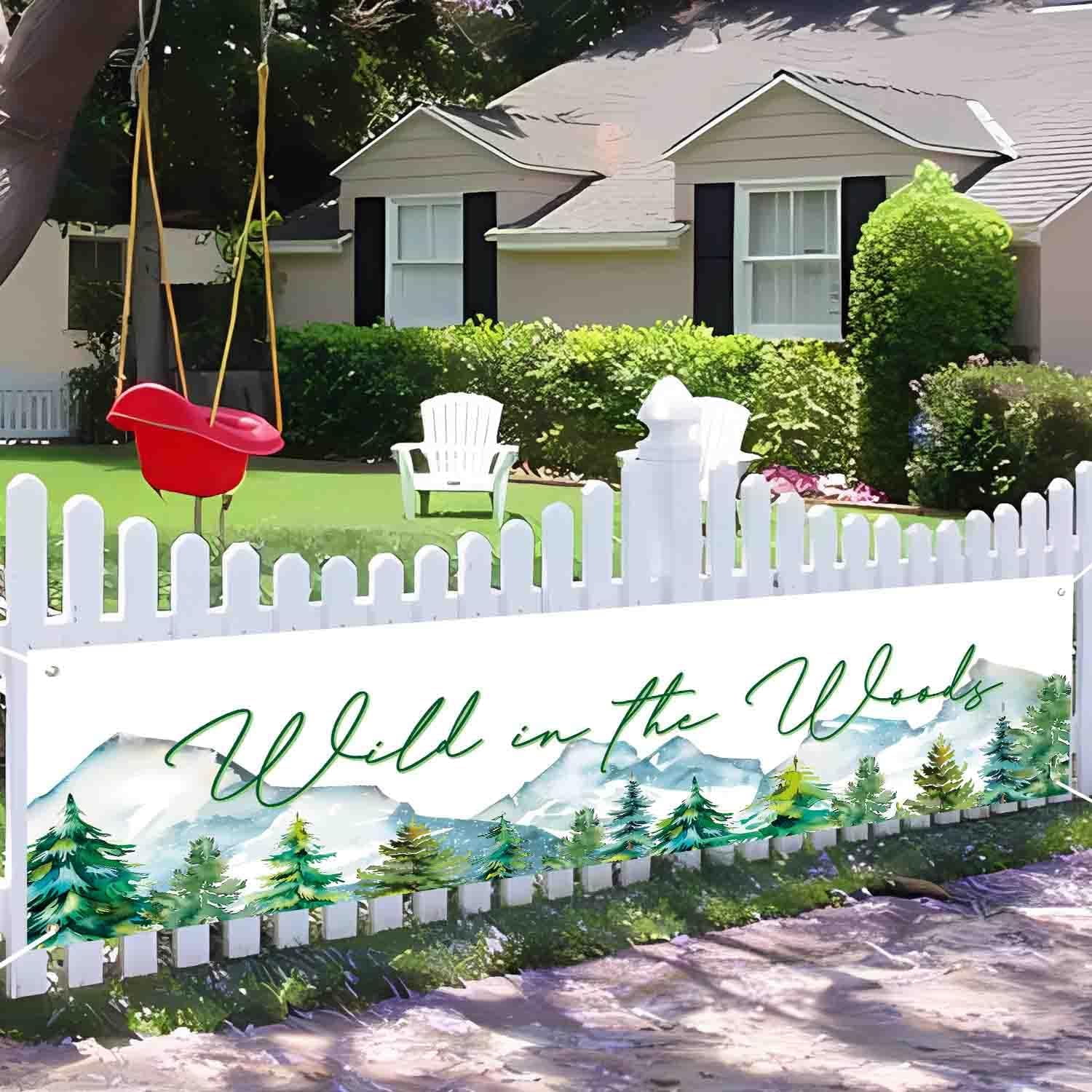 Wild in the Woods Bachelorette Banner, Camp Engagemen Lake Bachelorette ...