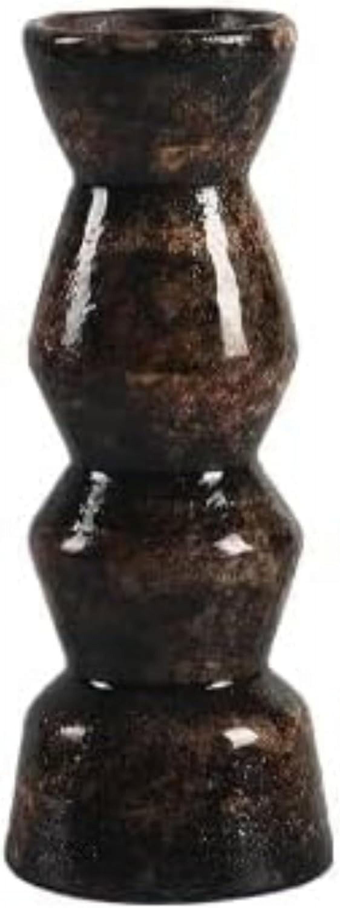 Wild Works Yadan Art Ceramic Flower Vase Black Gold Arrangement ...