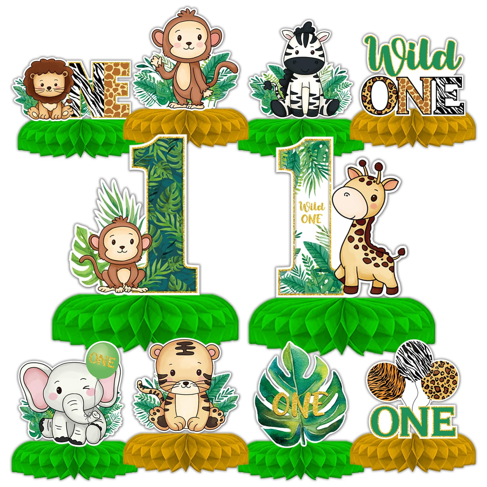 Wild one Birthday Decorations Supplies for Boy, 1st Jungle Safari ...