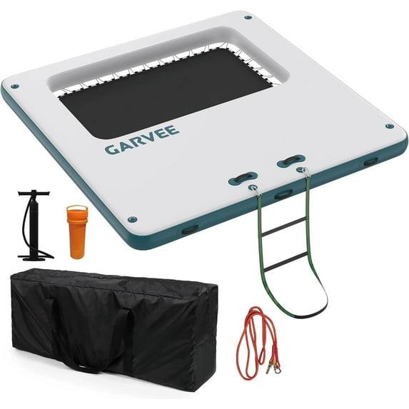 WildBreak 10x10ft Inflatable Floating Island, Pool Water Dock with ...