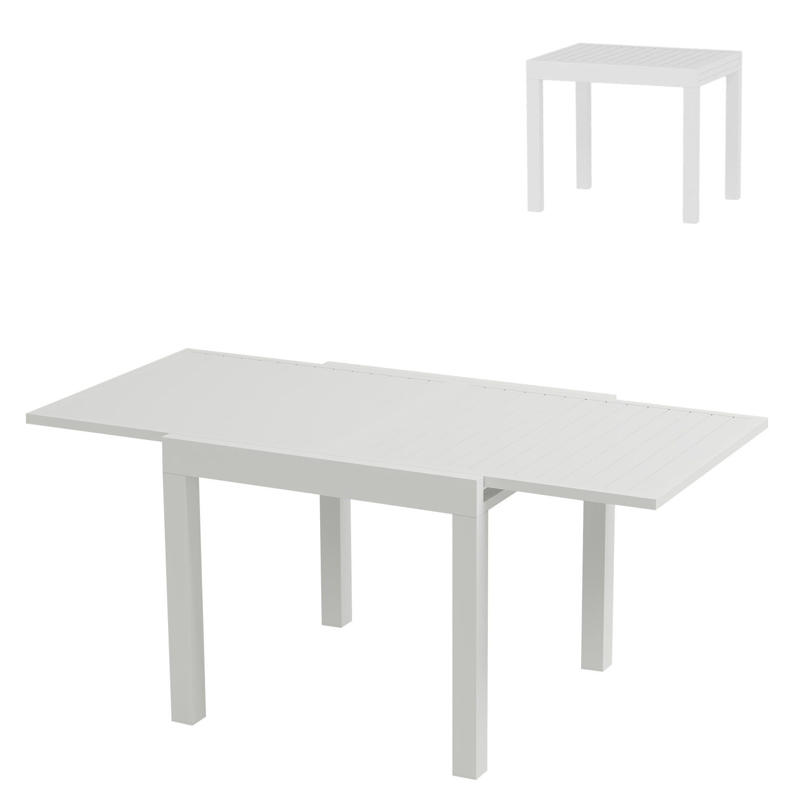 WildBreak 63“ Outdoor Patio Dining Table, Expandable, for 4-6 Person ...