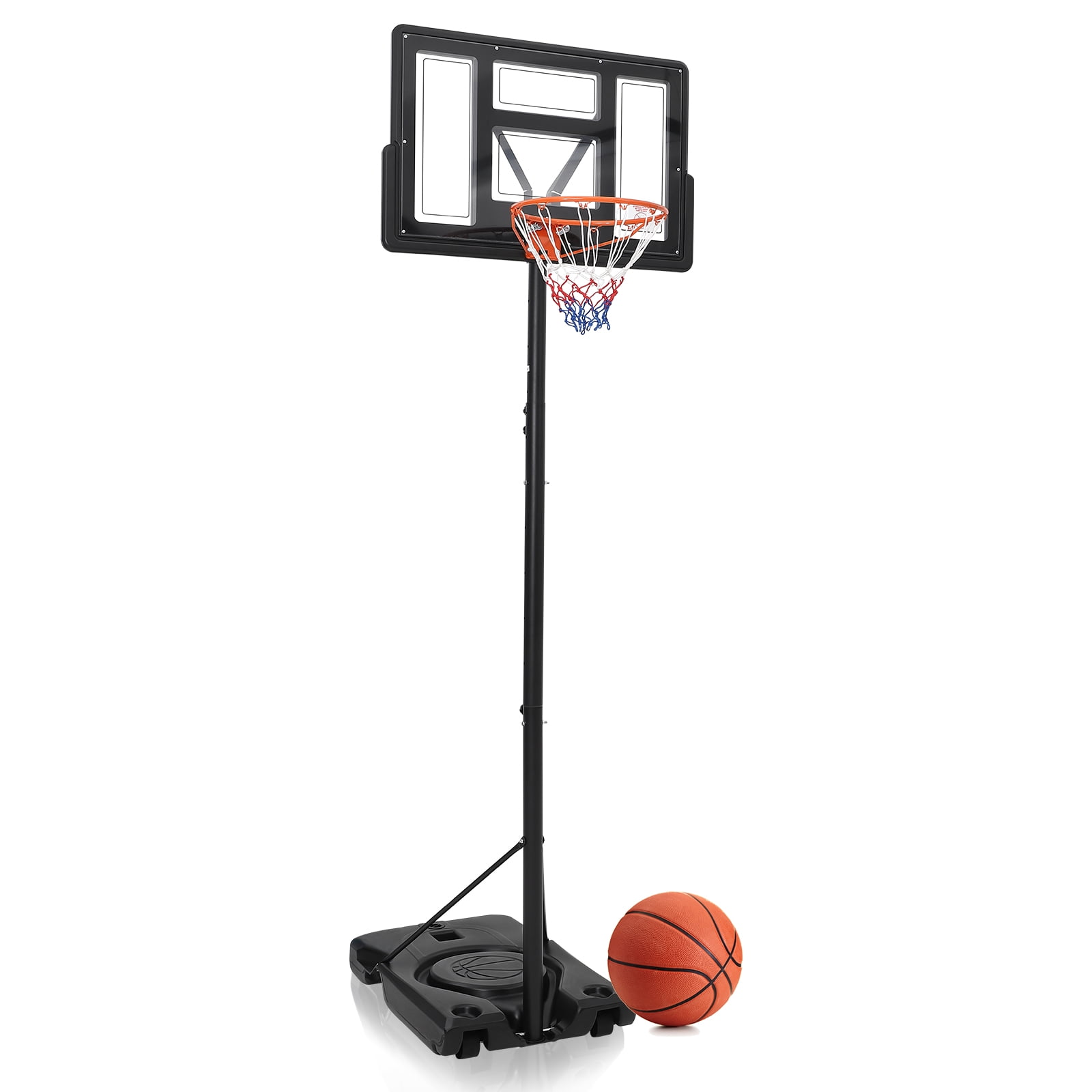 WildBreak Basketball Hoop Goal System, 44"x 28" Backboard, 4.43-10 feet ...