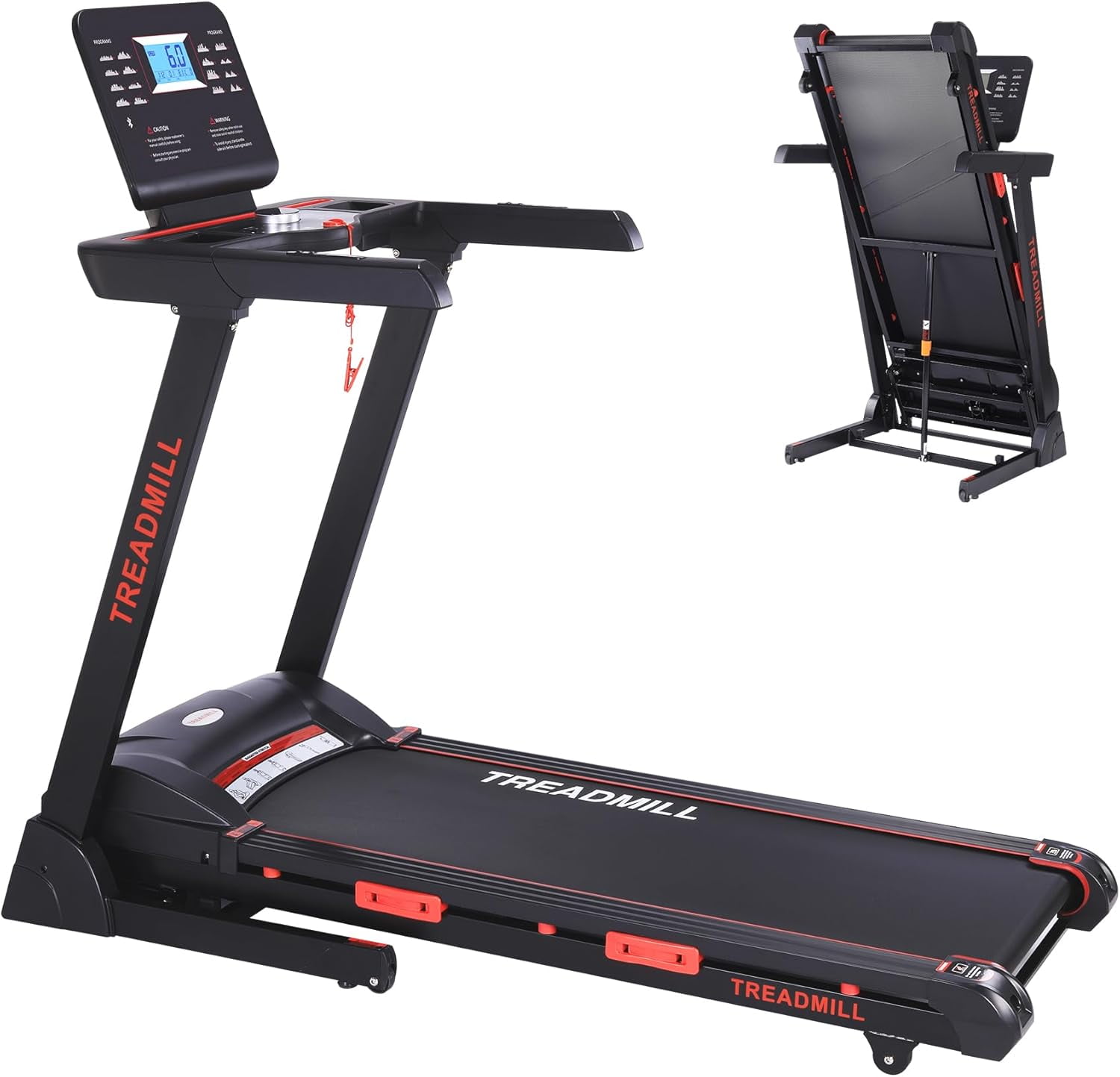 WildBreak Folding Treadmill, Auto Incline & Heart Sensor, 3.5 HP, 8.7 ...