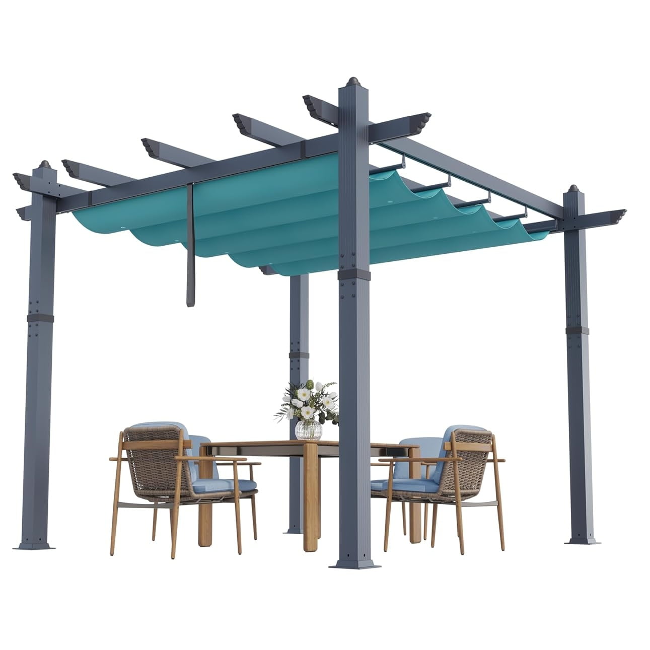 WildBreak Outdoor Pergola 10 x10 Feet, Reinforced Frame, with ...