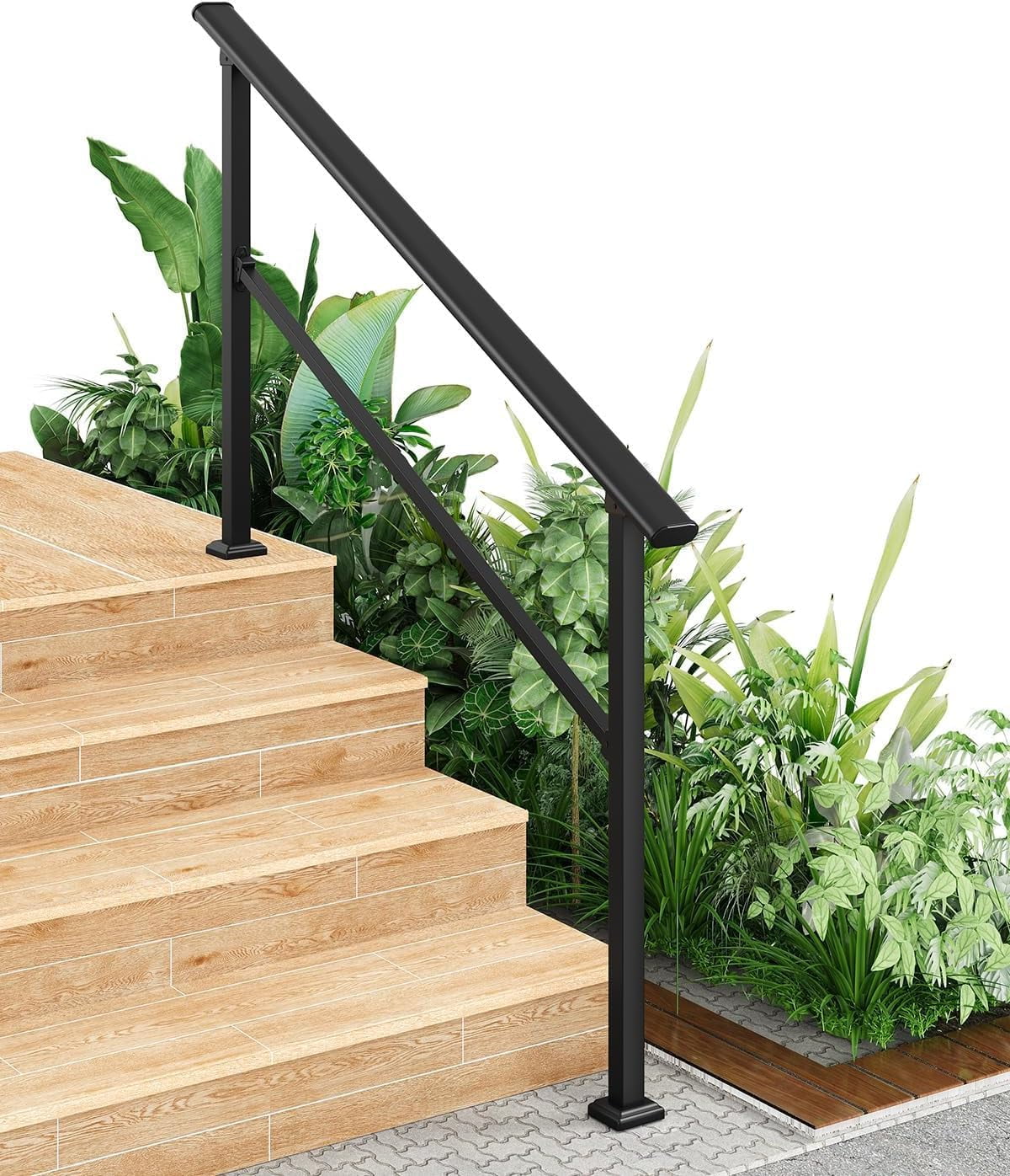 WildBreak Staircase Handrail for 4-5 Step Railing, 60 x 36 x 1.1 inch ...