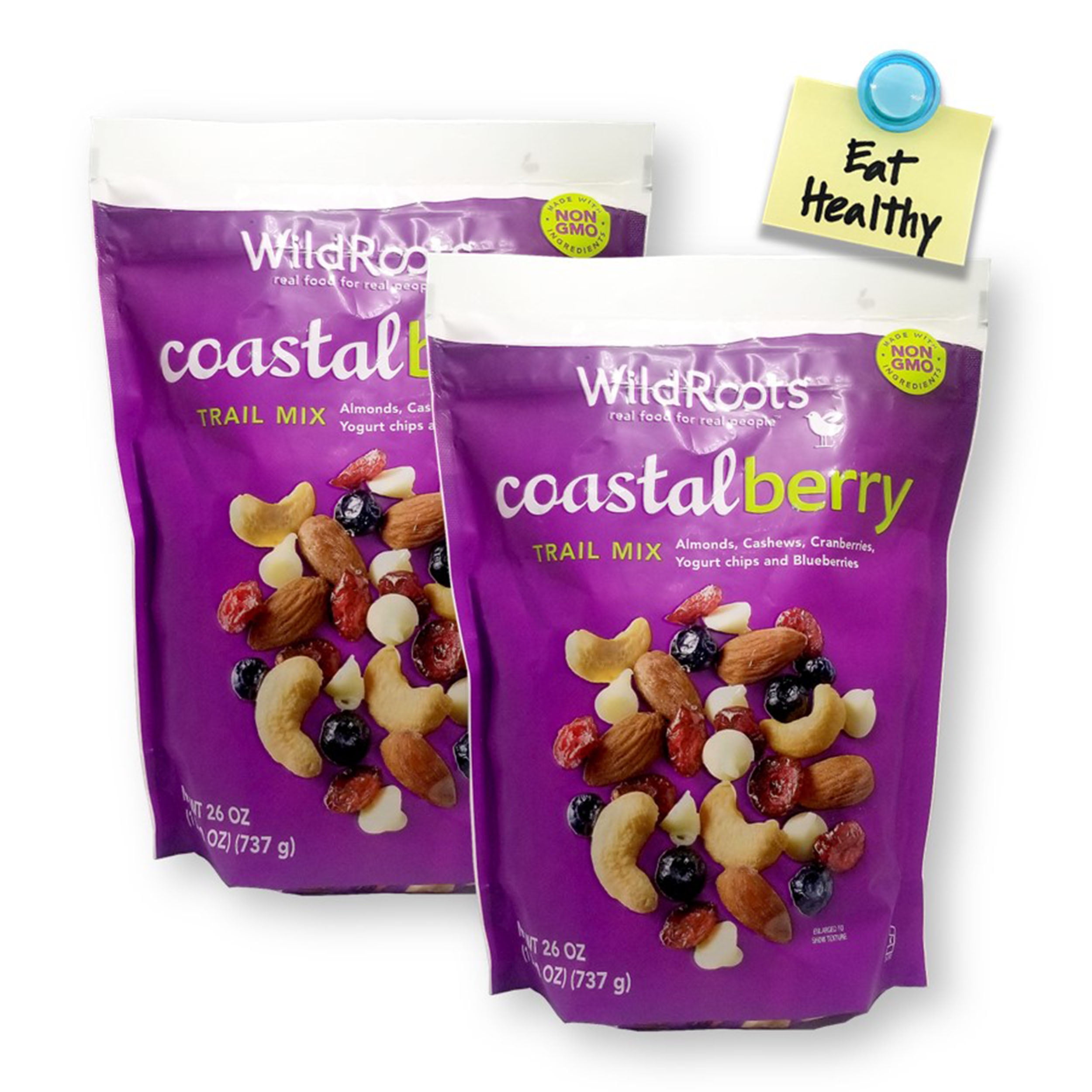 WildRoots Coastal Berry Trail Mix with Dried Cranberry & Yogurt, 26 Oz ...