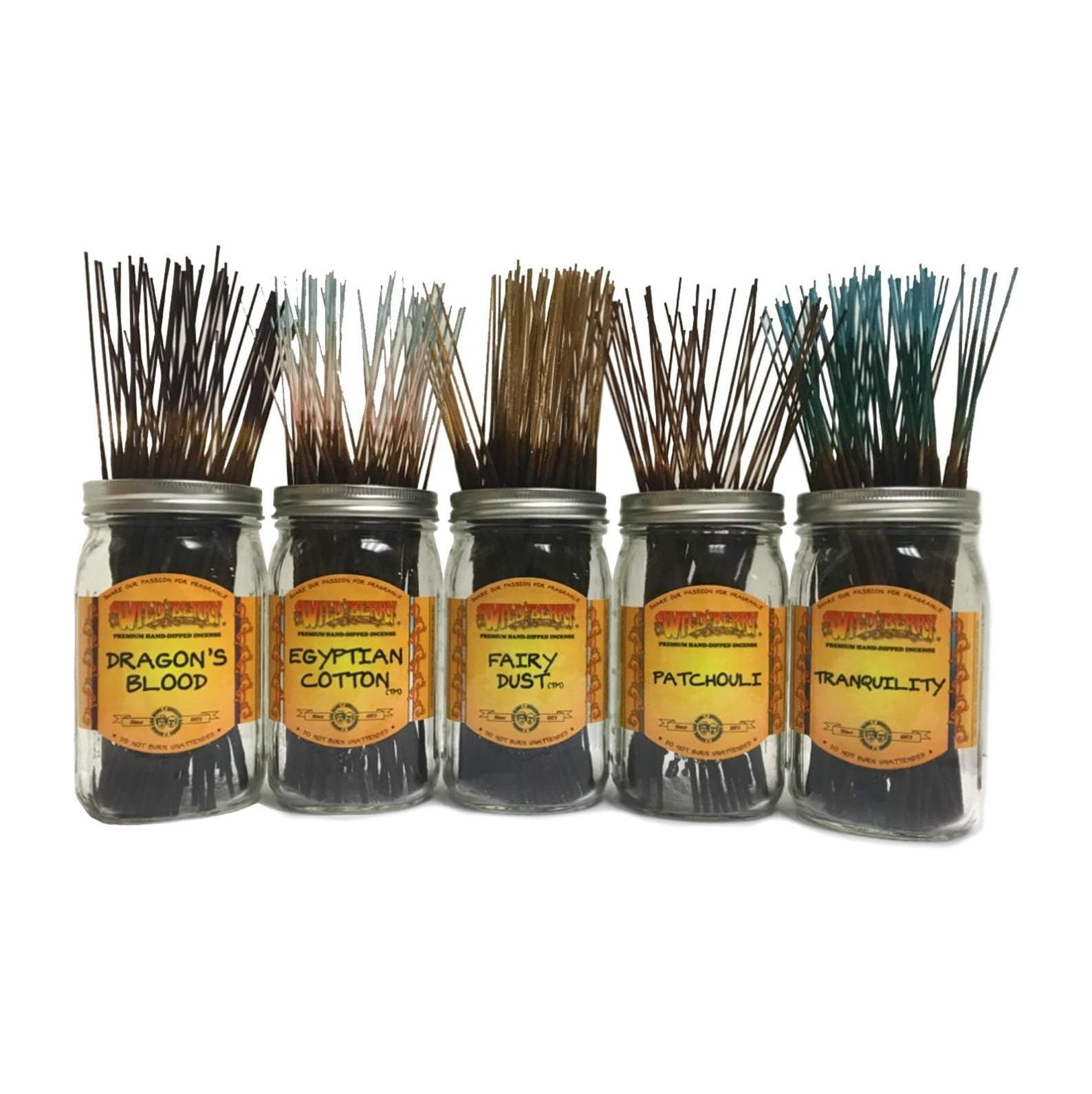 Wildberry Incense Sticks Set #2: 20 Sticks Each of 5 Scents, Total 100 ...