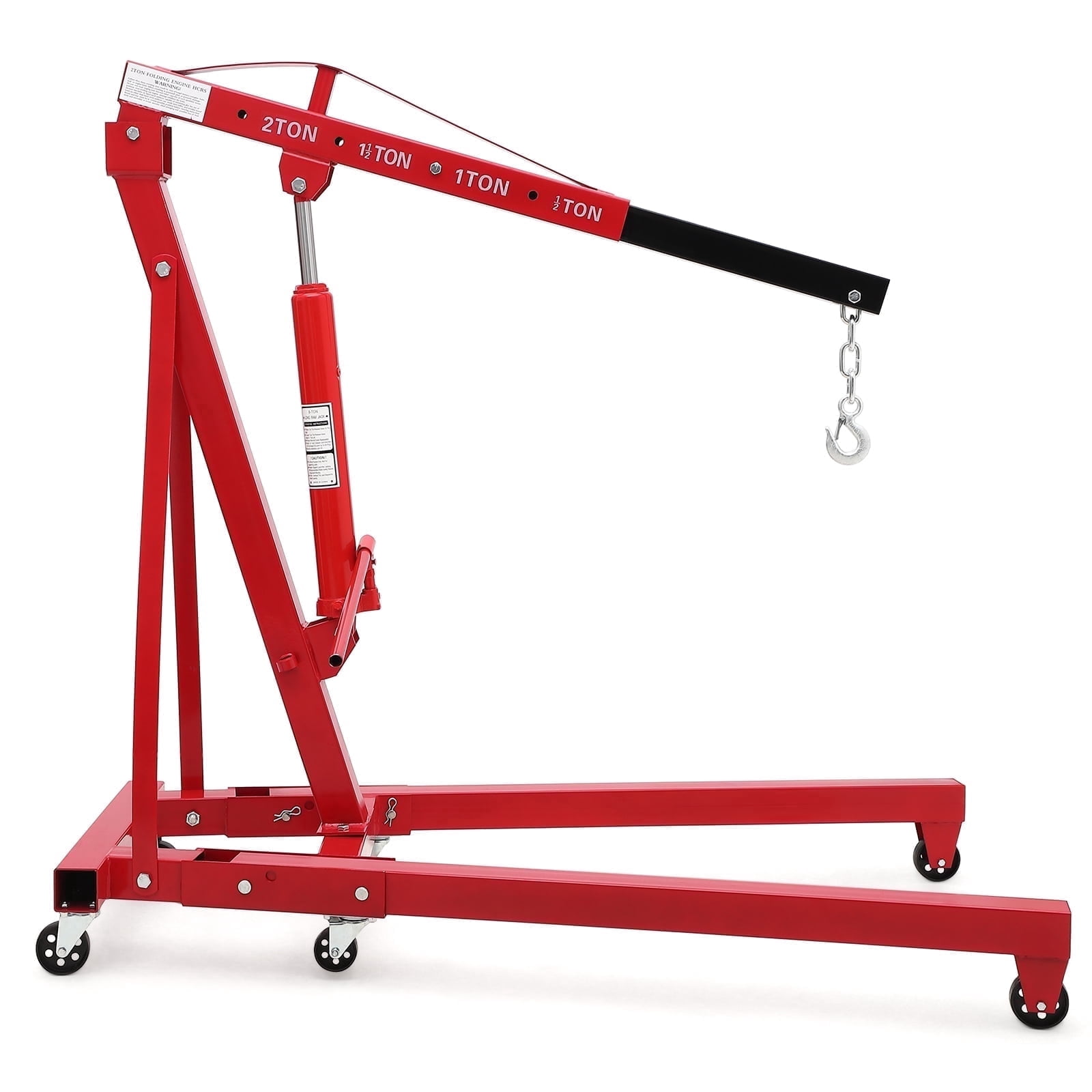 RIEDHOFF Hydraulic Engine Hoist, Cherry Picker, 2 Ton Max, 4400 lbs ...