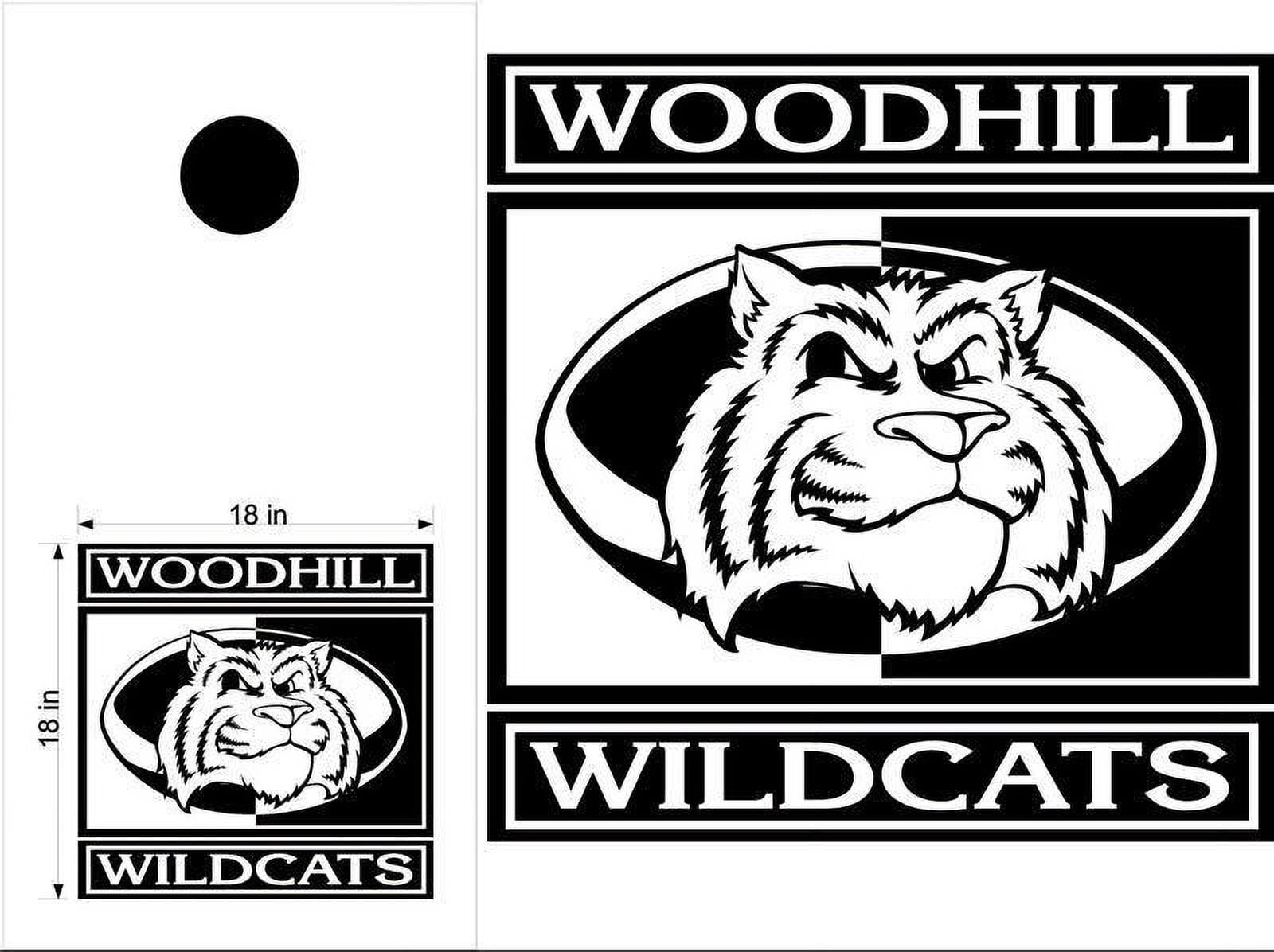 Wildcats Football Decal Sticker for Cornhole Boards - School Mascot ...