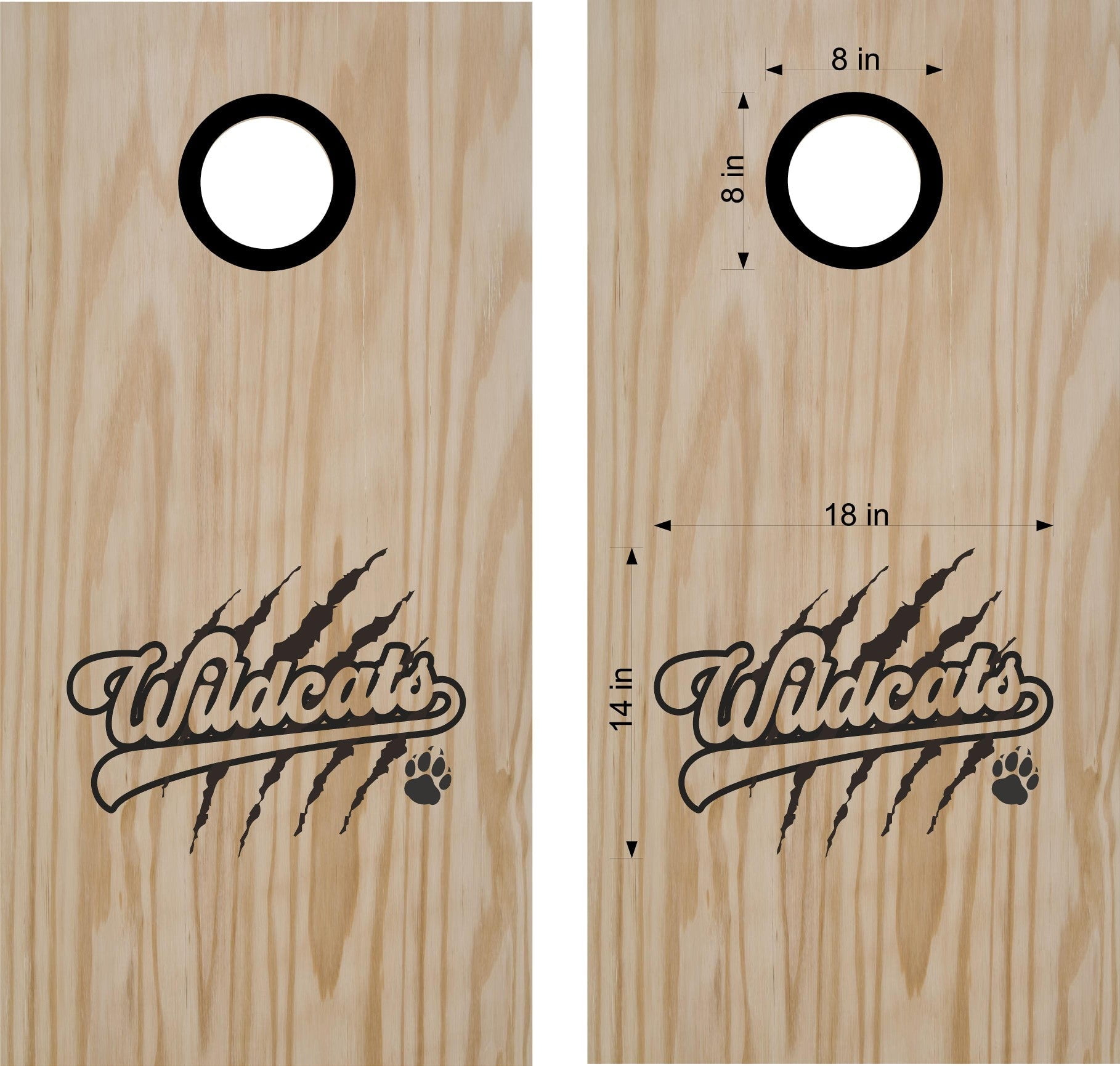 Wildcats High School Mascot Cornhole Decals Stickers for Team Spirit ...