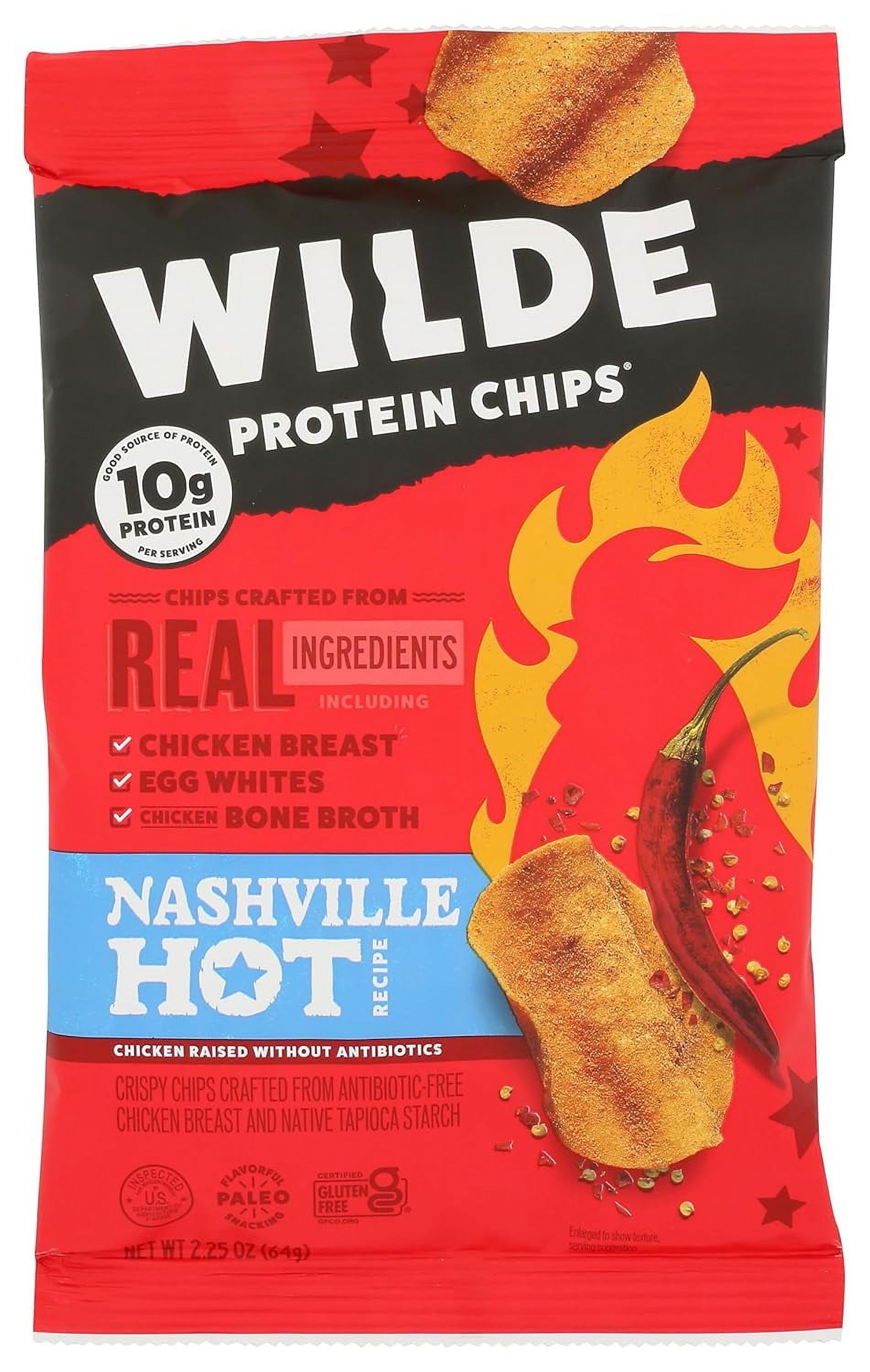 Wilde Gluten Free Protein Chips Nashville Hot Chicken - 2.25 oz Pack of ...