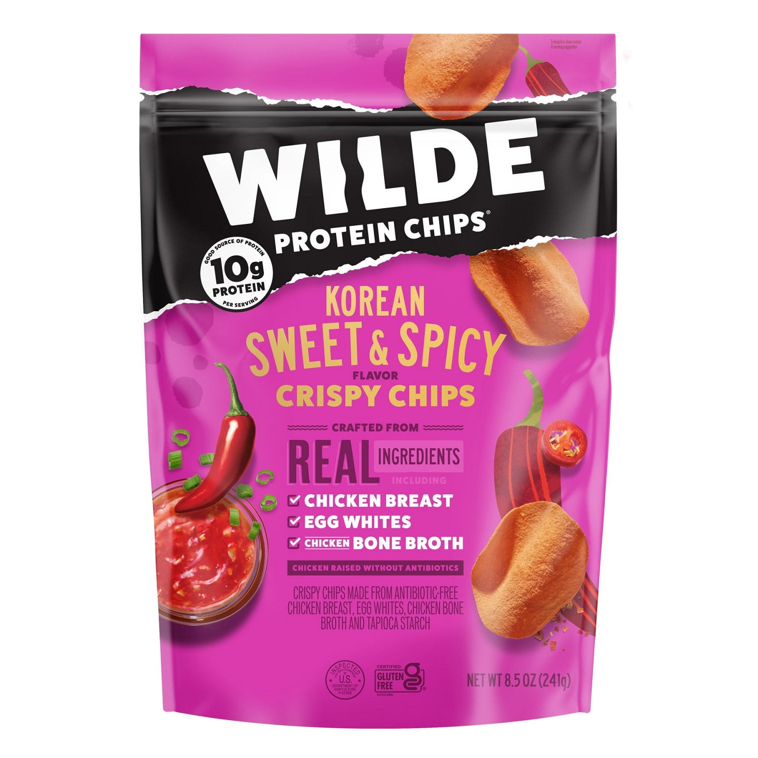 Wilde Korean Sweet & Spicy Protein Chips, 8.5 Ounce - Walmart.com