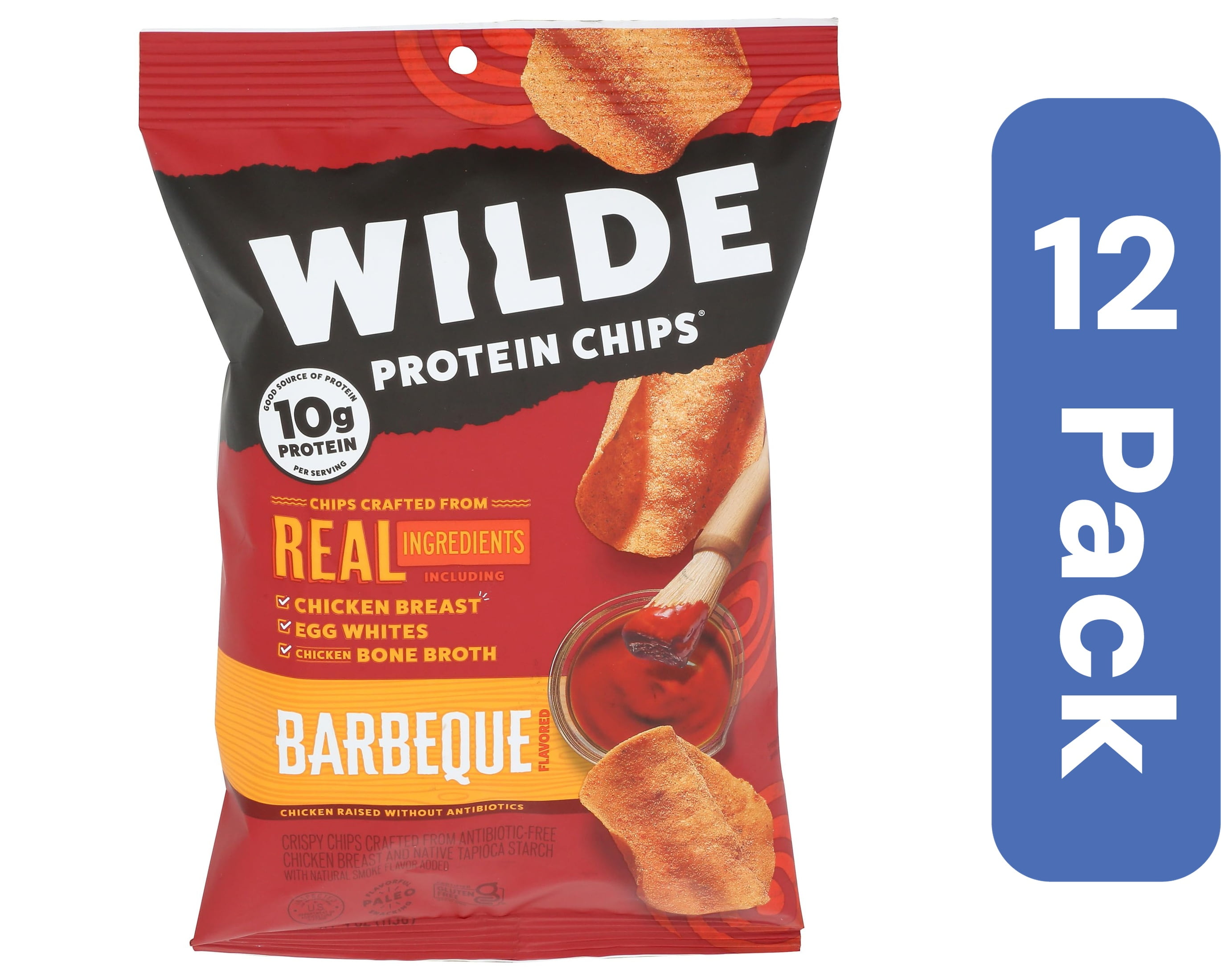 Wilde Snacks Chicken Chips BBQ 4 oz (Pack Of 12) - Walmart.com