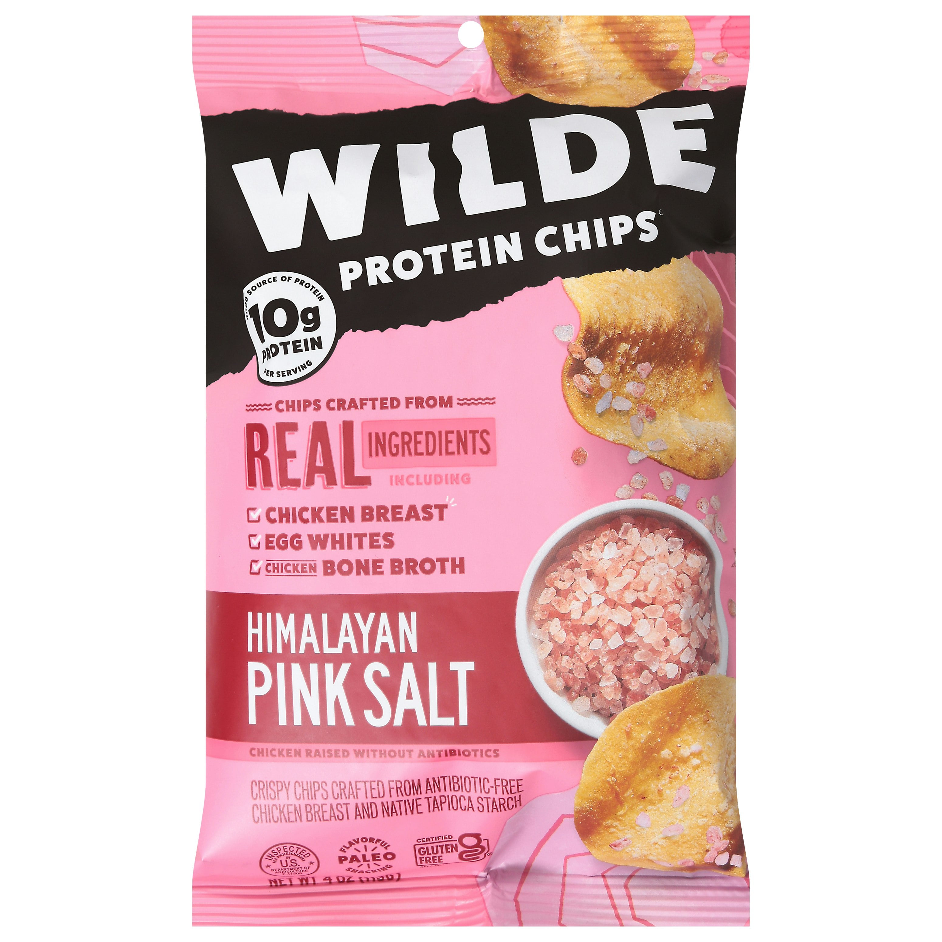 Wilde Snacks Chip Chicken Himalayan Pink Salt (Pack of 12) - Walmart.com