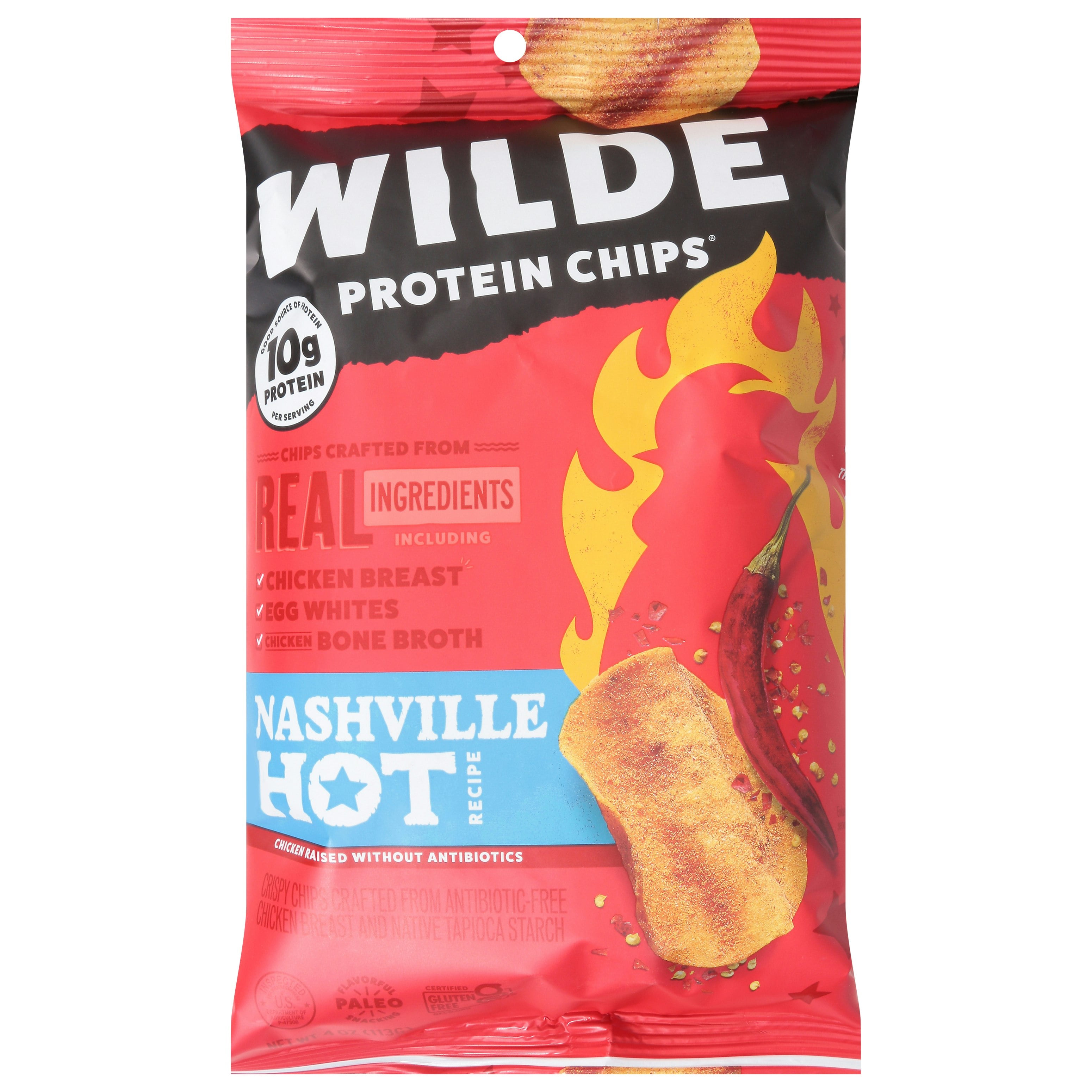 Wilde Snacks Chips Chicken Nashville Hot (Pack of 12) - Walmart.com
