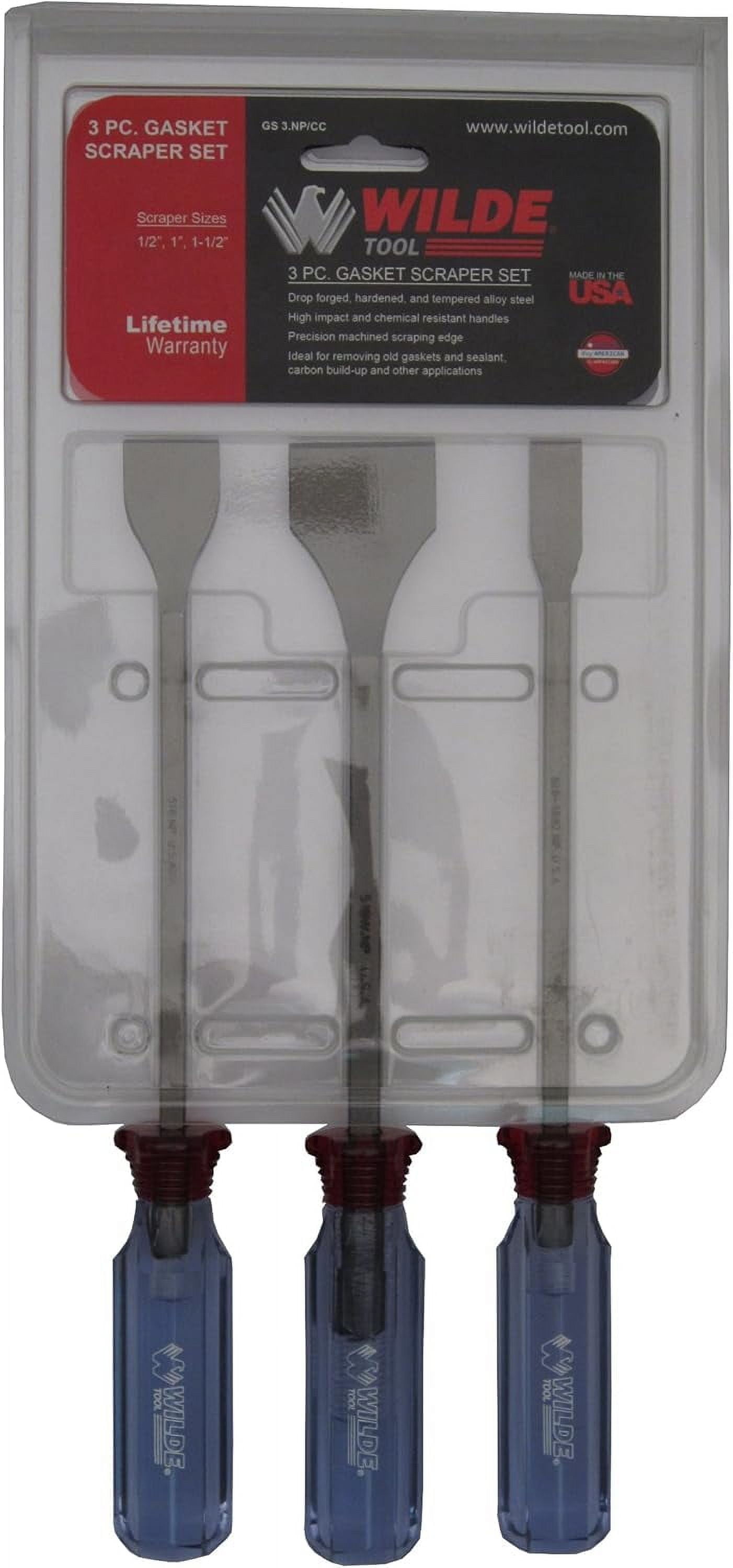 Wilde Tool GS3.NP/CC 3-Piece Gasket Scraper Set (1/2", 1", & 1-1/2 ...