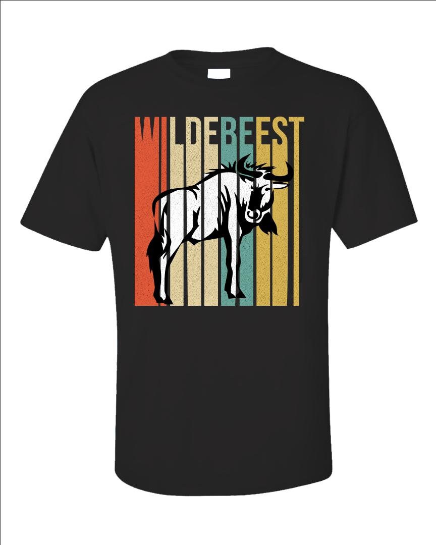 Wildebeest Graphic Shirt, Bold African Animal Shirt, African Safari ...