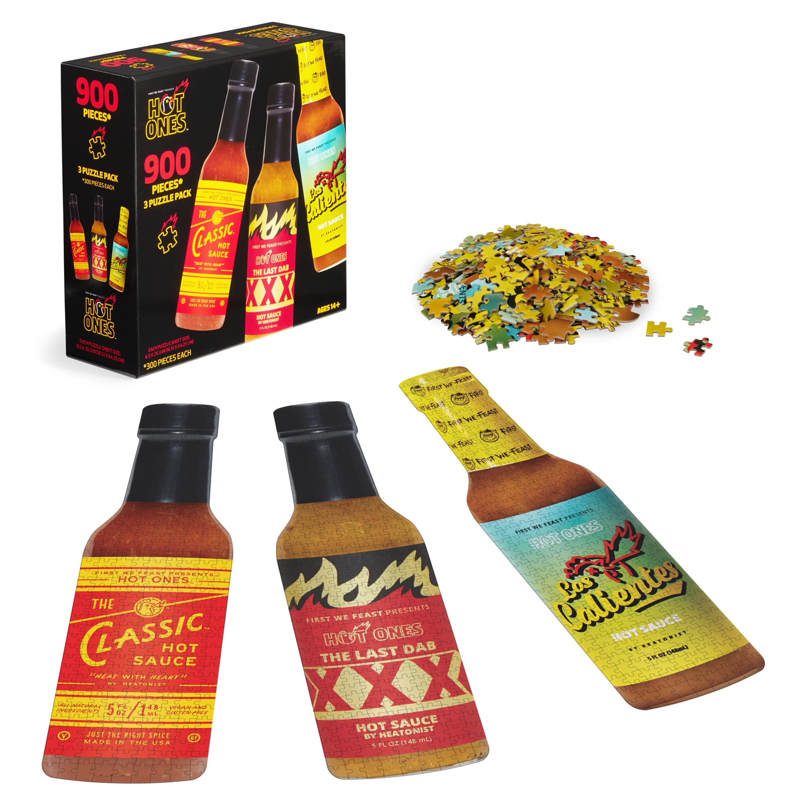 Wilder Games Hot Ones EC36 3 in 1 Puzzle Pack Collection - 900 Piece ...