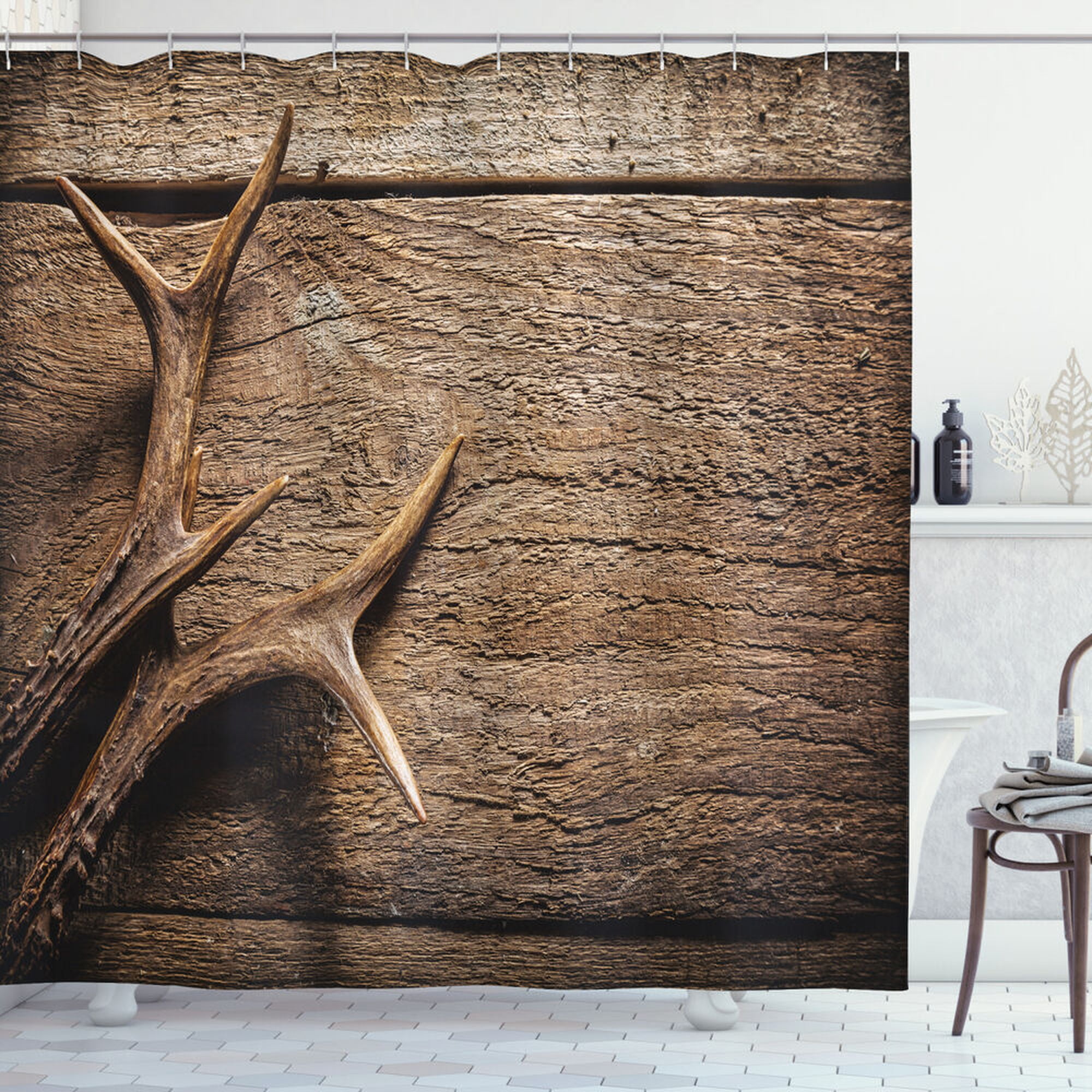 Wilderness Elegance: Nature-inspired Shower Curtain with Majestic ...