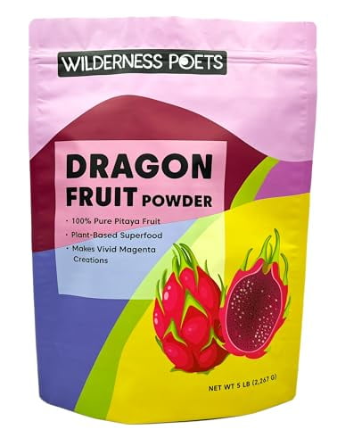 Wilderness Poets Freeze Dried Dragon Fruit Powder - Pitahaya Powder (80 ...