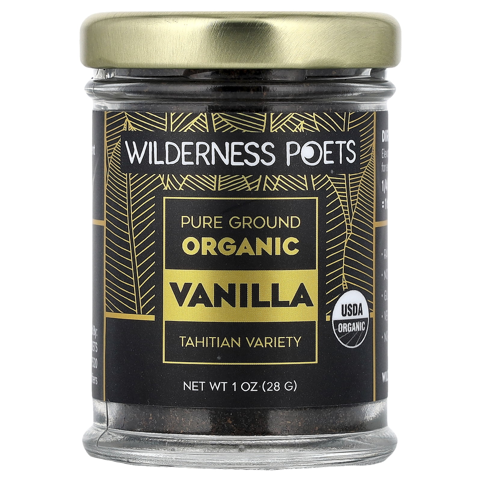 Wilderness Poets Pure Ground Organic Vanilla, Tahitian Variety, 1 oz ...
