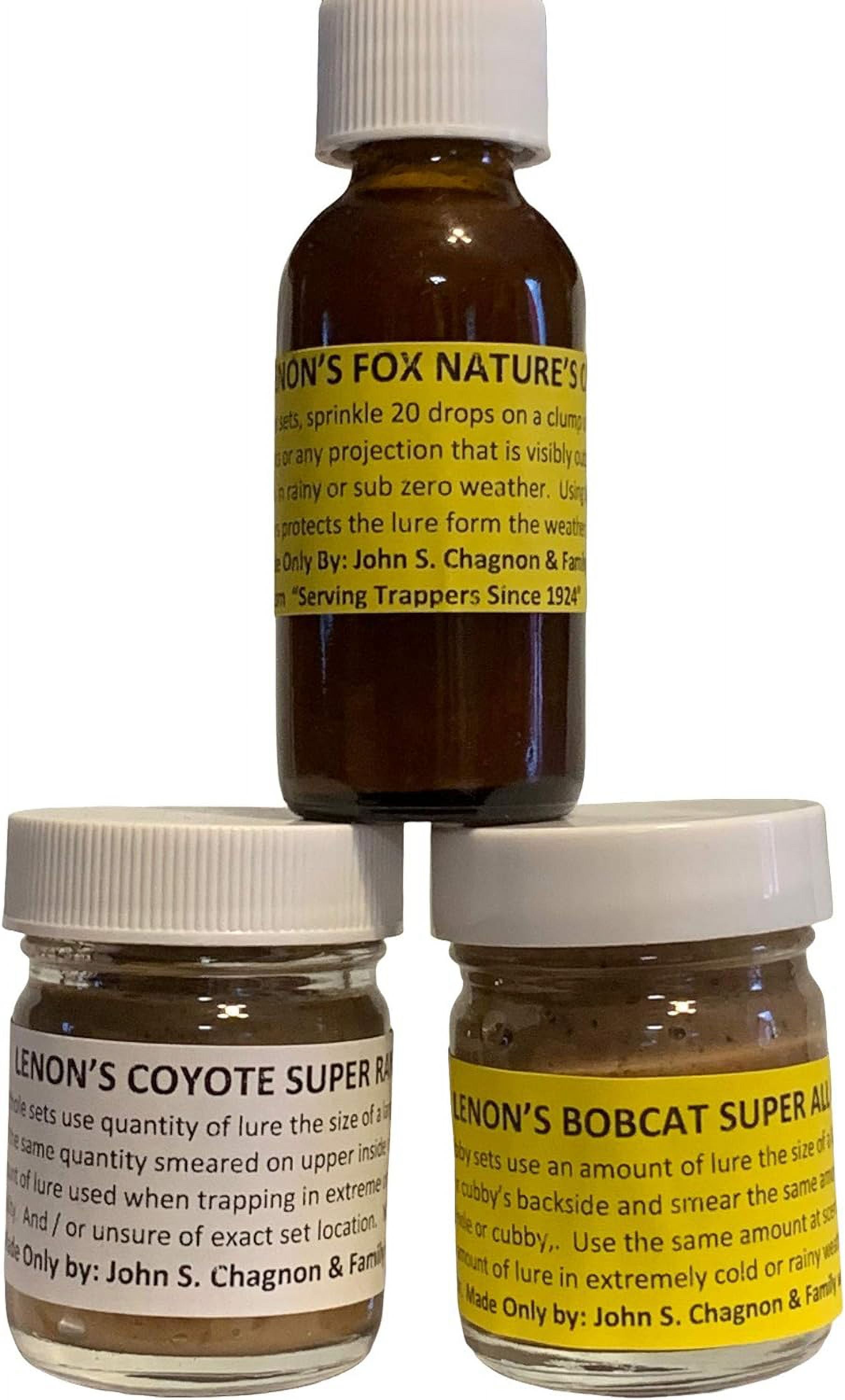 Wilderness Trappers Favorite 3 Lenon Fox, Coyote & Bobcat Lures ...