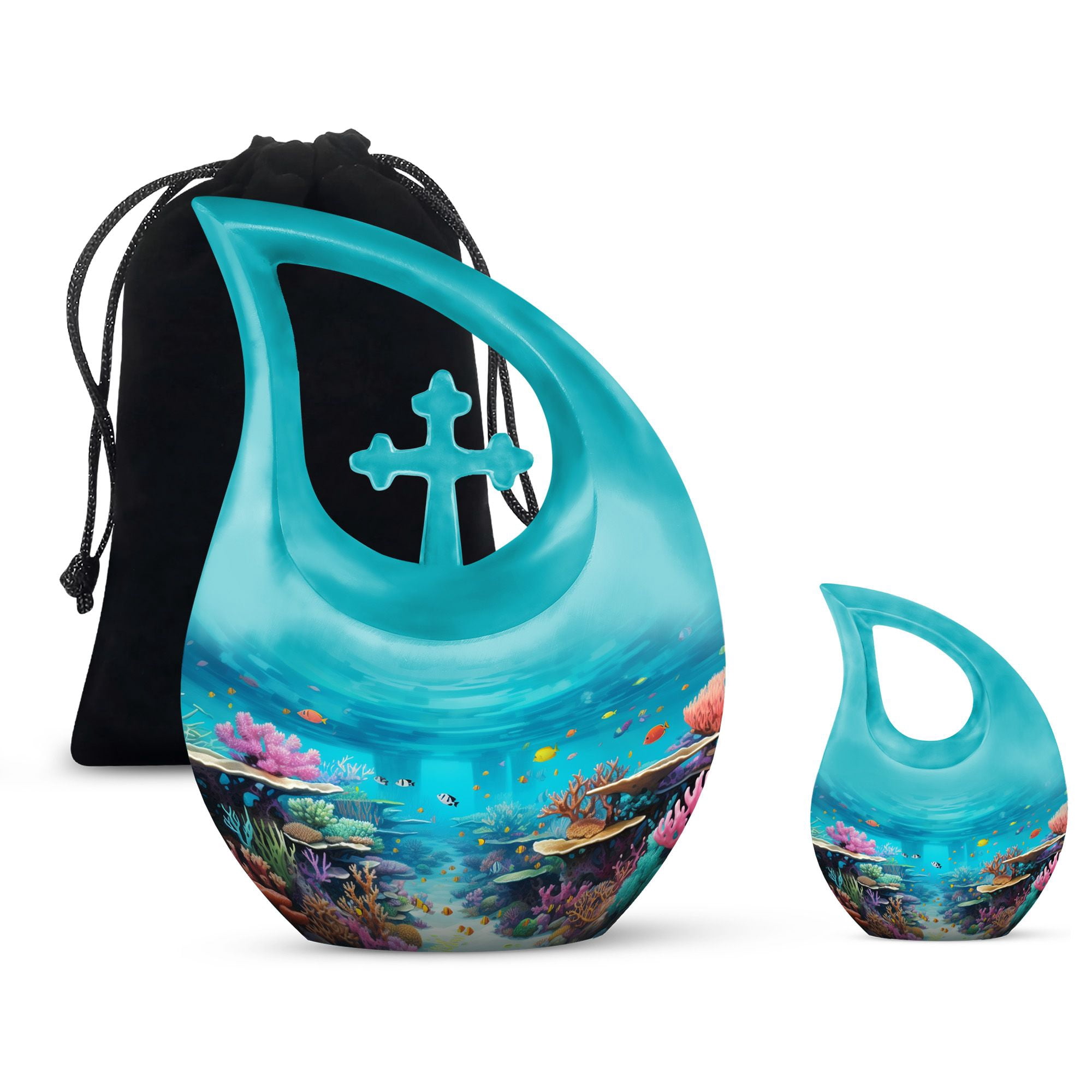 Wilderness urn - urns for ashes adult female & male - small urn for ...