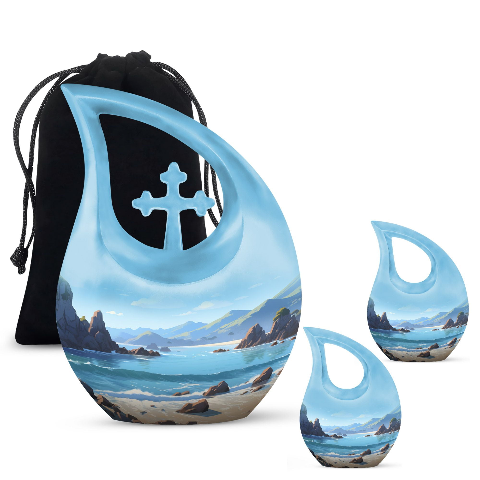 Wilderness urn - urns for human ashes adult female - memorial keepsakes ...