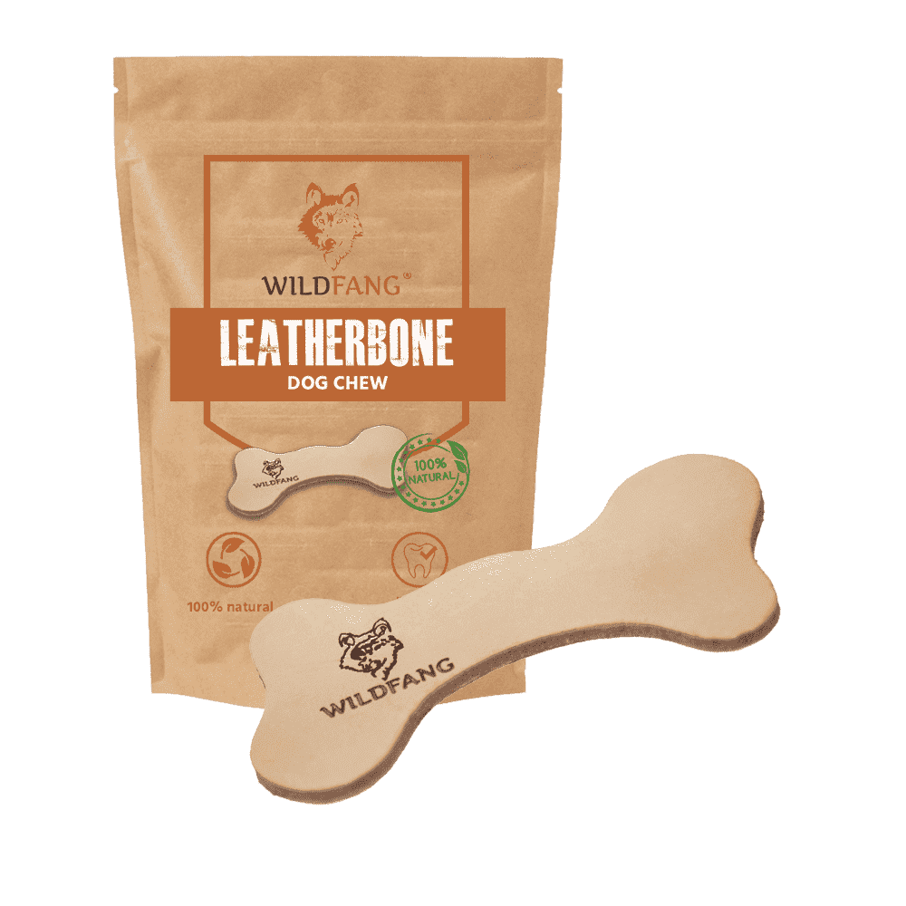 Wildfang® 1 Leather Dog Chew Bone (Size L) – Durable Natural Beef ...