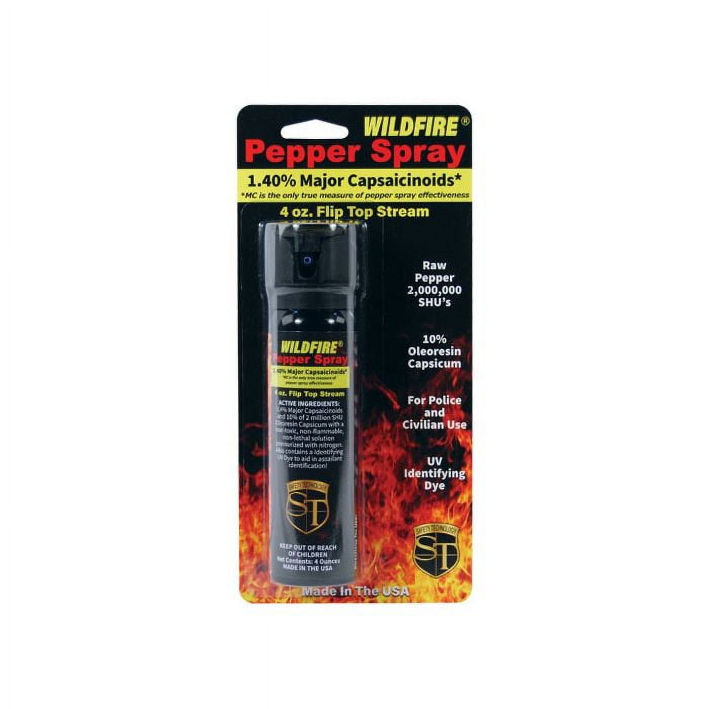Wildfire 1.4% MC 4 oz pepper spray flip top - Walmart.com
