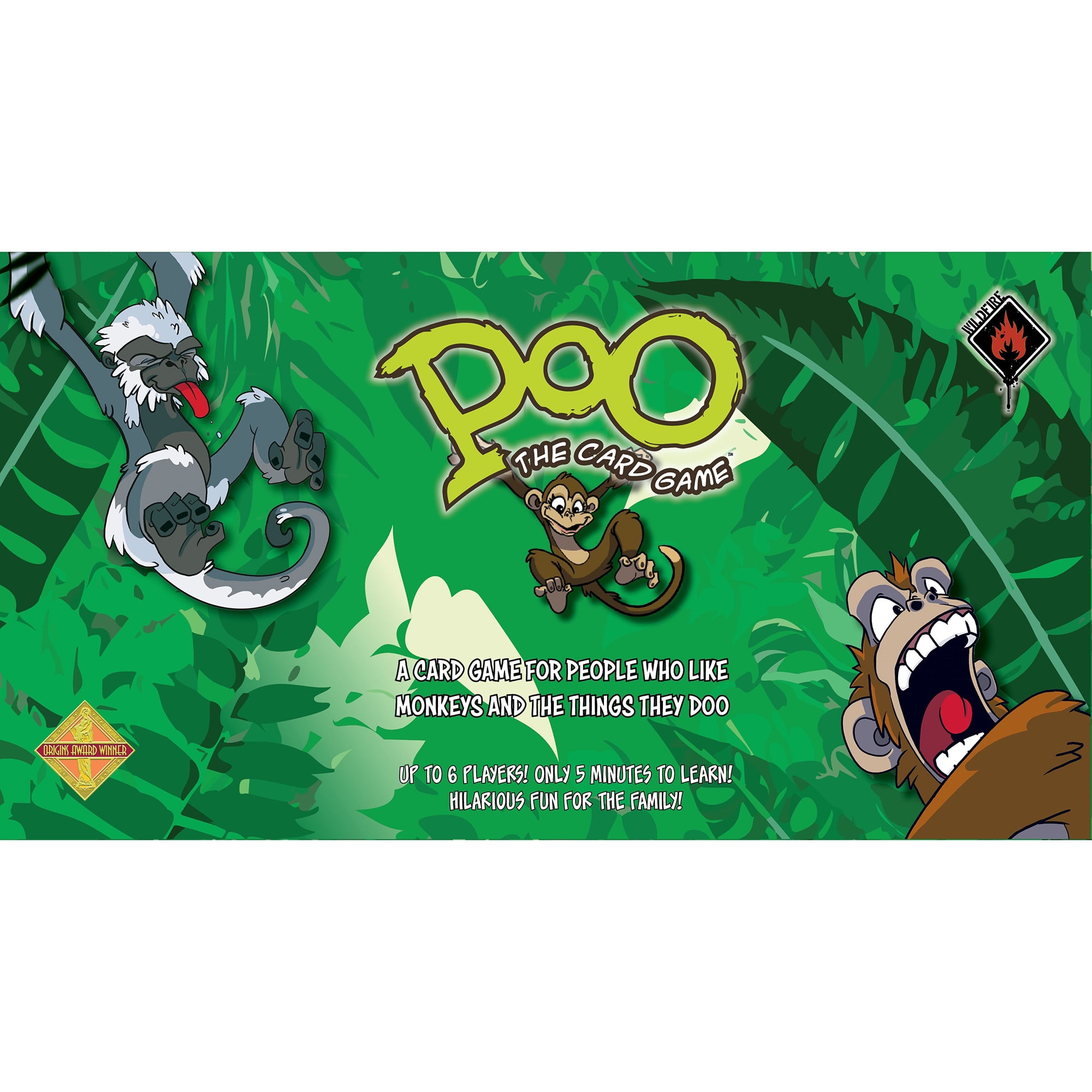 Wildfire Games: Poo: Deluxe - The Card Game, Playful Monkey Theme, Hand ...