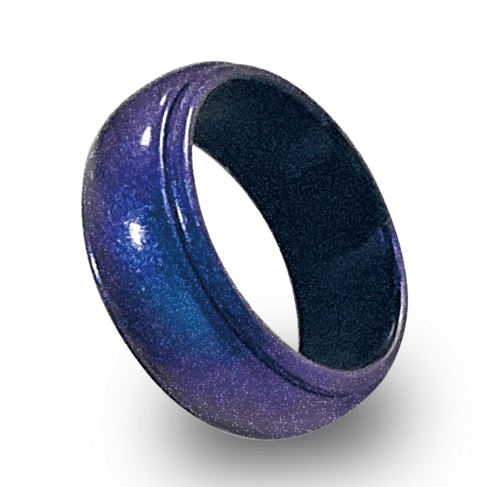 Wildfire Ring Galaxy Nebula Silicone Beveled Ring Engraved for Men and ...