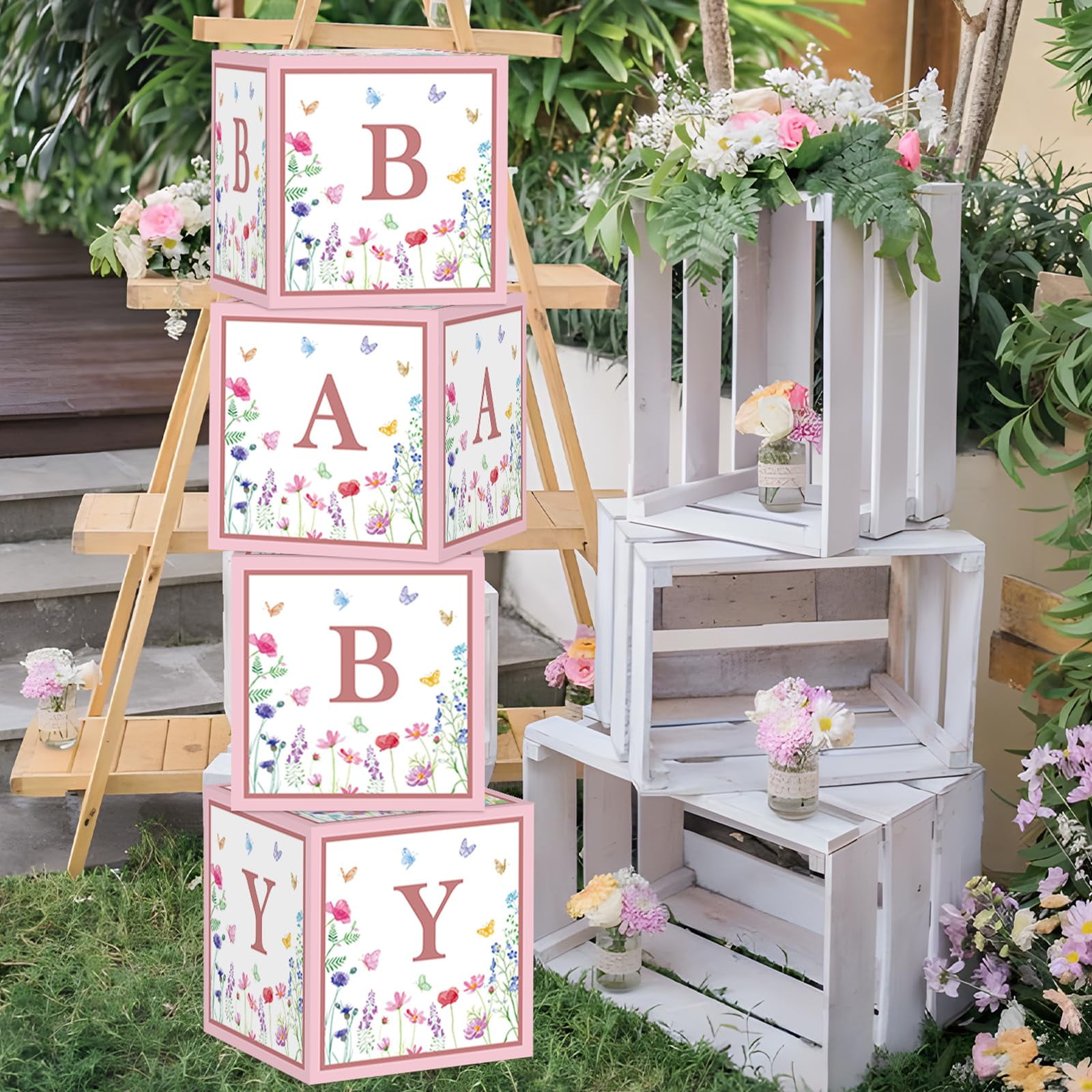 Wildflower Baby Shower Decorations for Girl Floral Baby with Letters ...