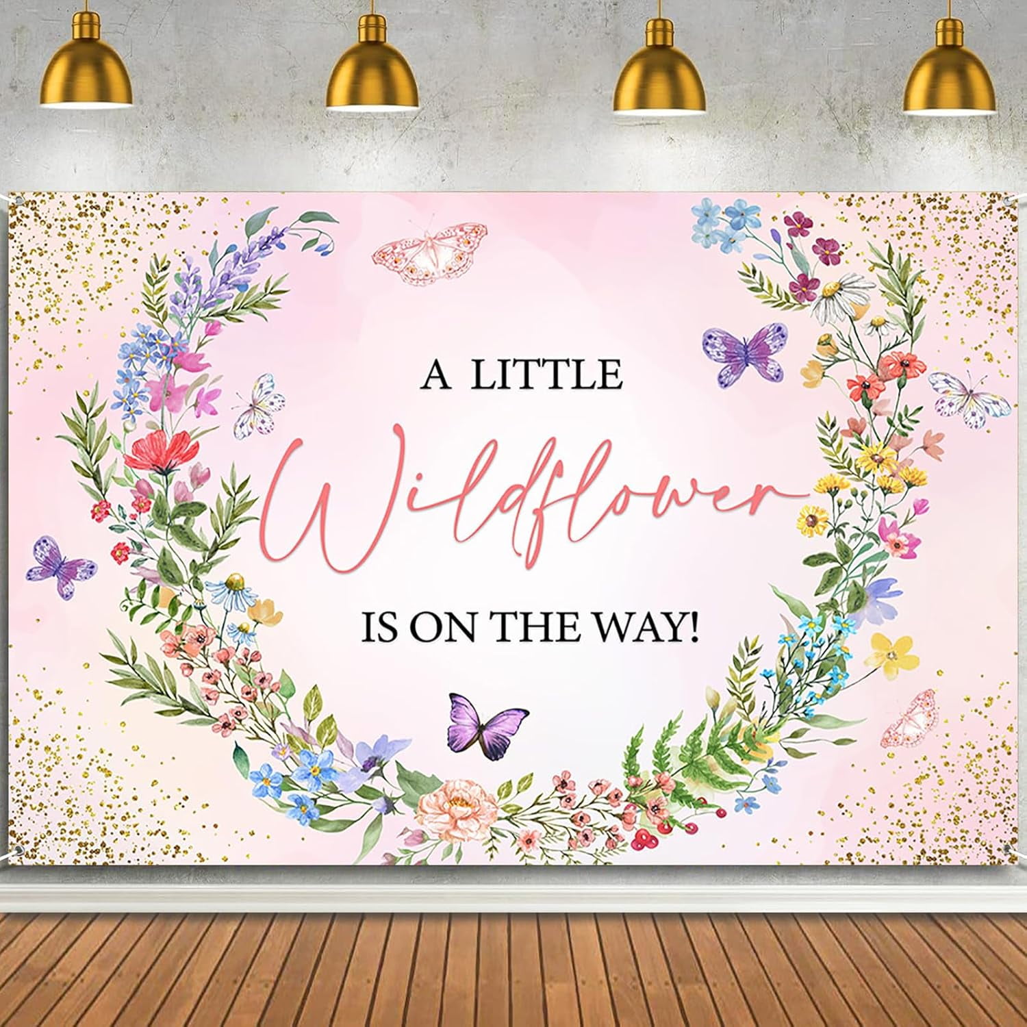 Wildflower Baby Shower Decorations A Little Wildflower is On Way Baby ...