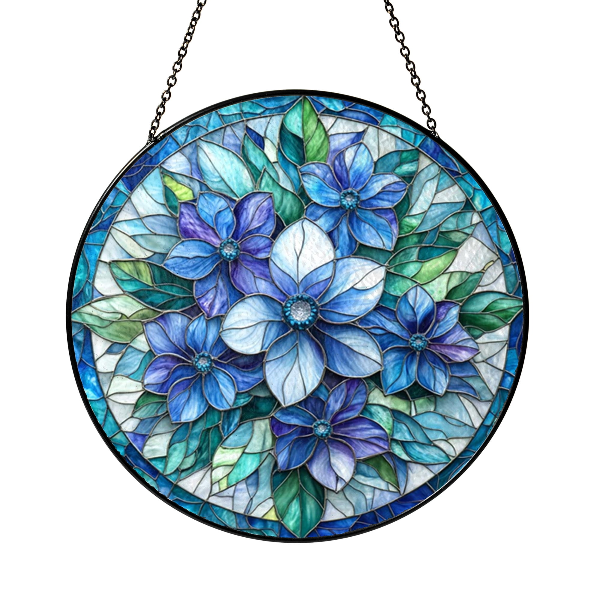 Wildflower Botanical Stained Glass Suncatcher Window Decor, Decorative ...