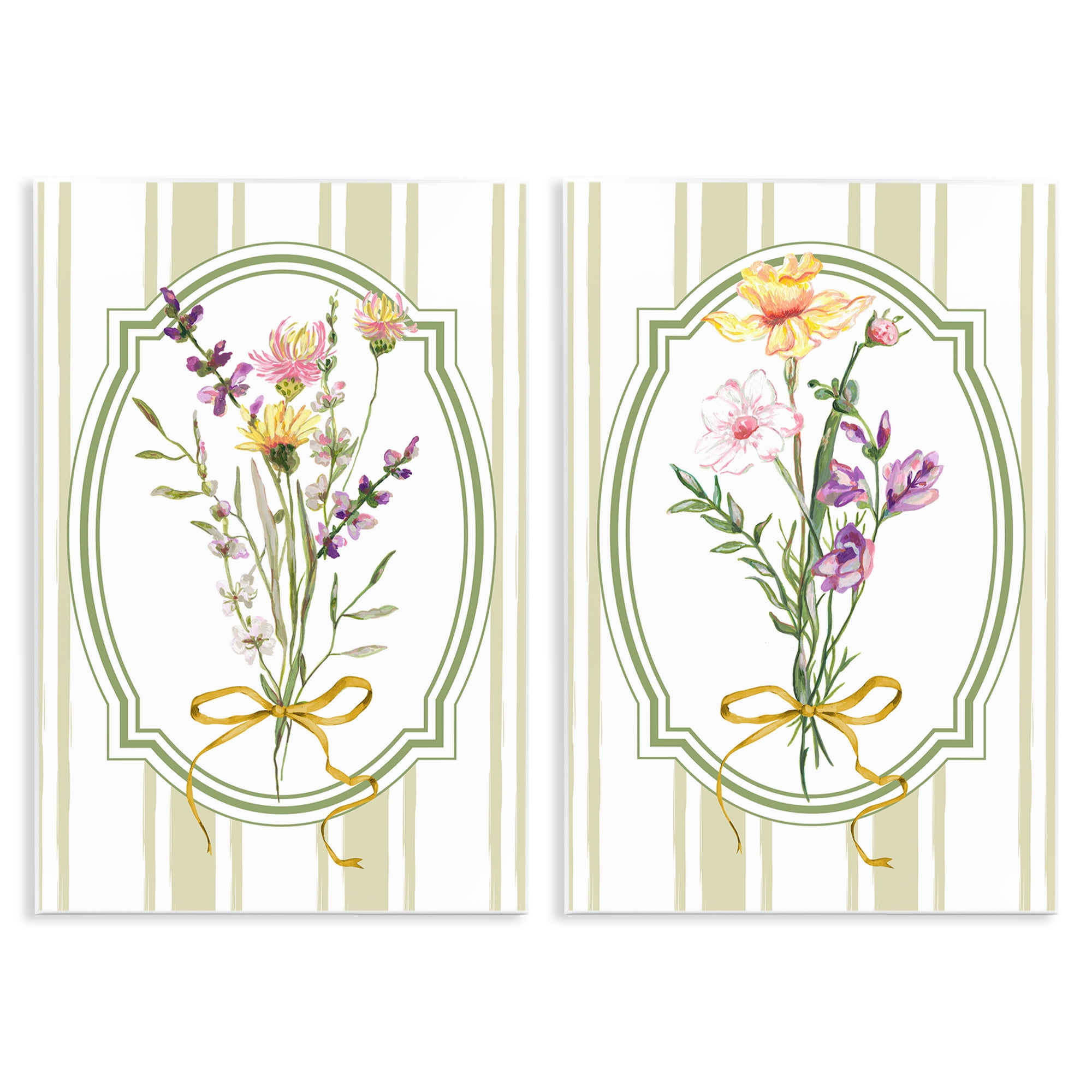 Wildflower Bundles Classic Stripes 2 Piece Wall Plaque Art Set, design ...