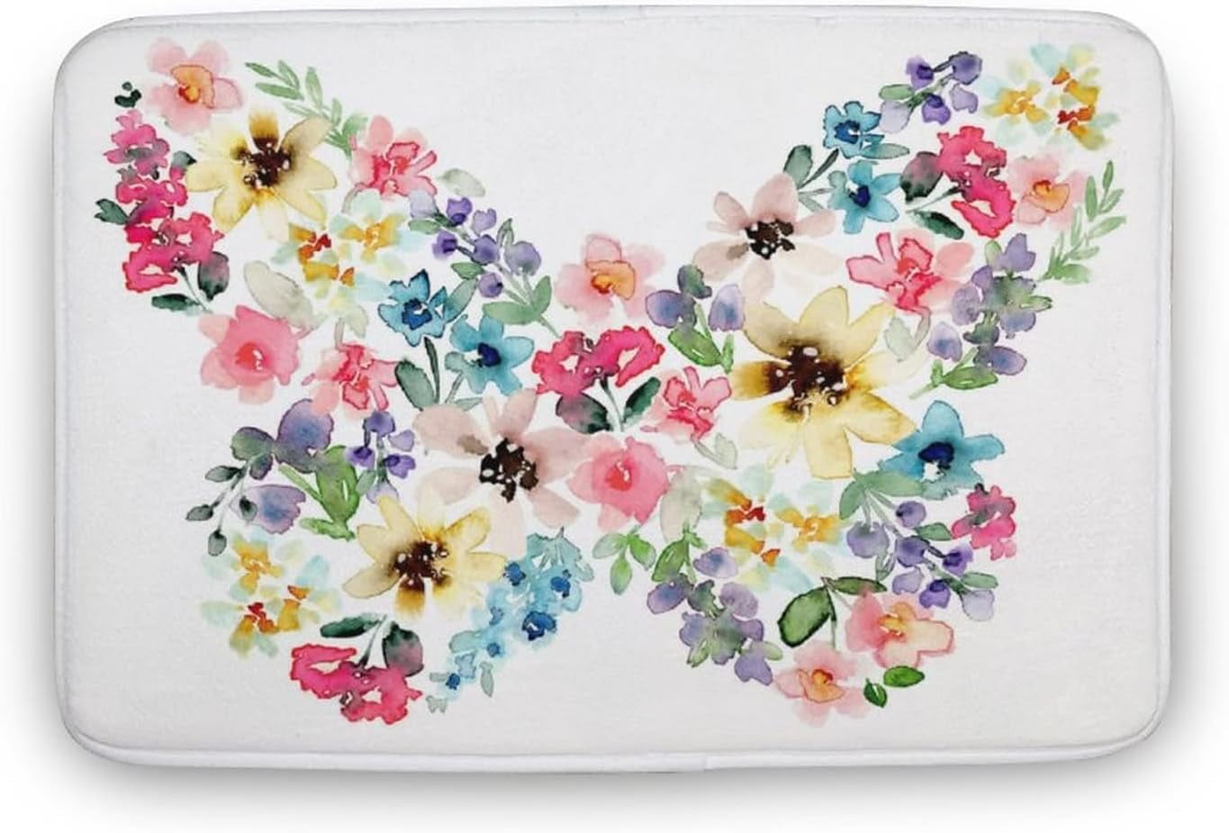 Wildflower Butterfly Door Mat Spring Butterfly Indoor Outdoor Rug ...