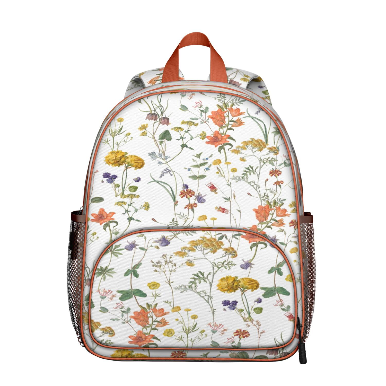 Wildflower and Butterfly Students Backpack - Artistic Botanical Garden ...