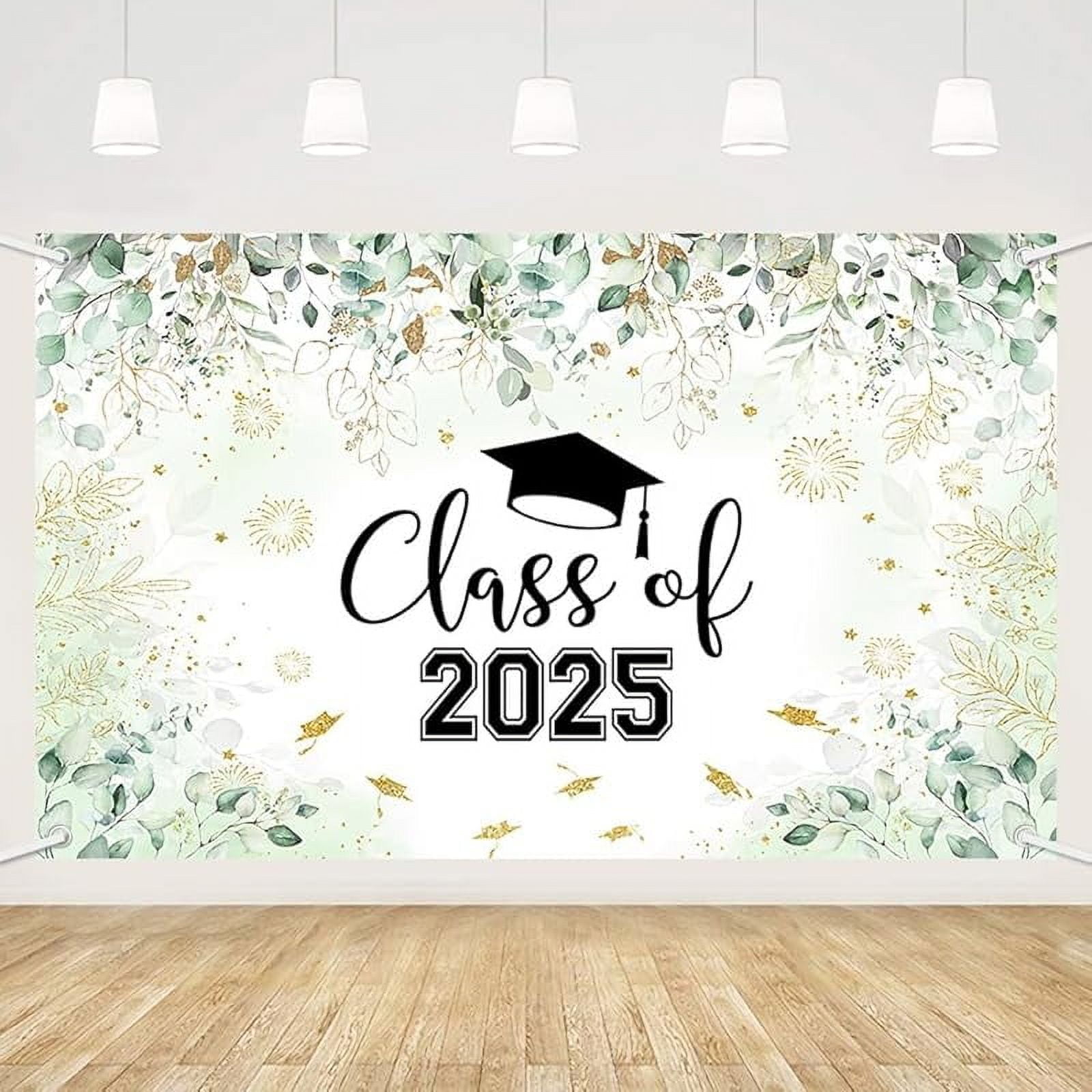 Wildflower Class of 2025 Backdrop Watercolor Floral 2025 Graduation Background Party Decorations ...