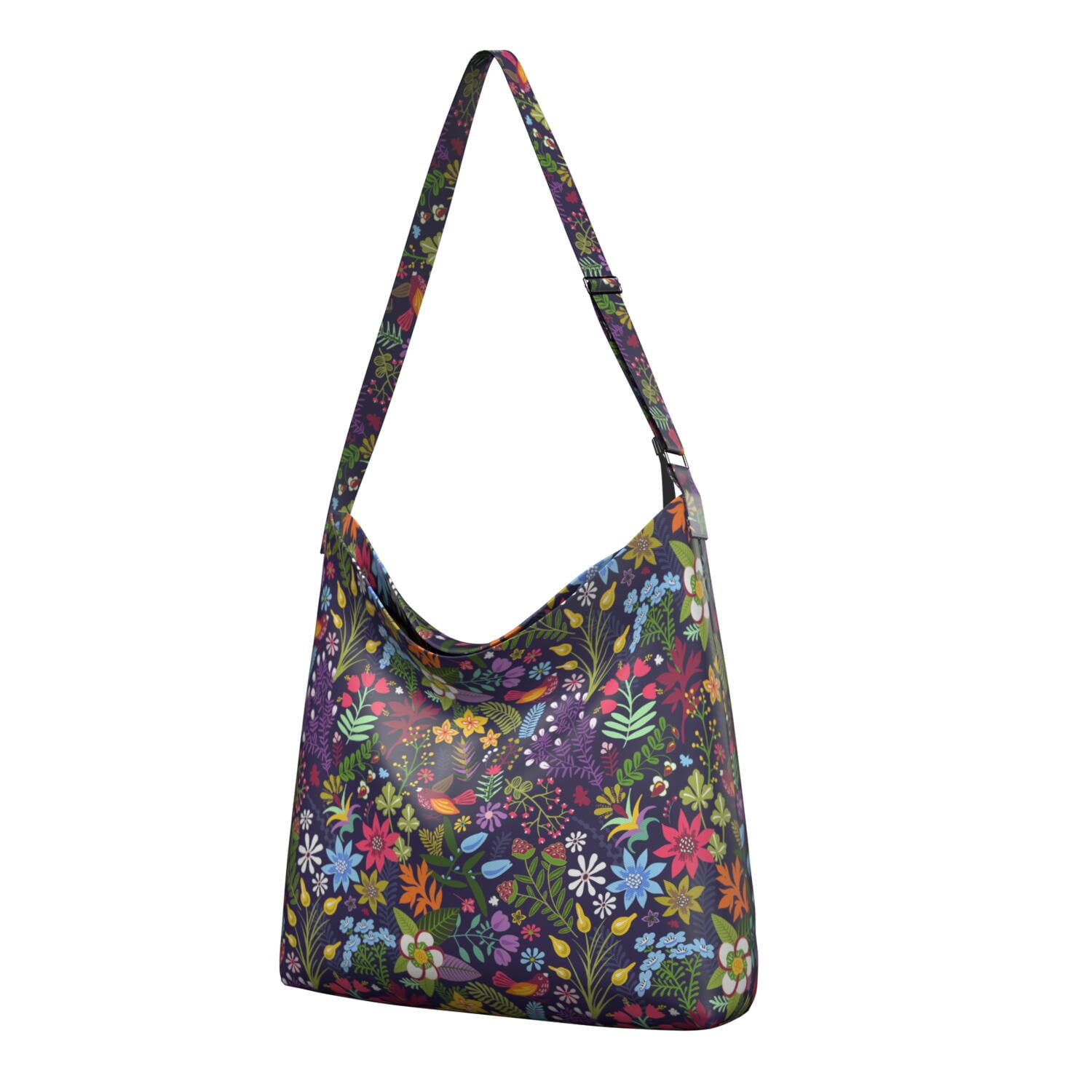 Wildflower Daisy Canvas Crossbody Bag – Sunny Yellow Floral Print for ...