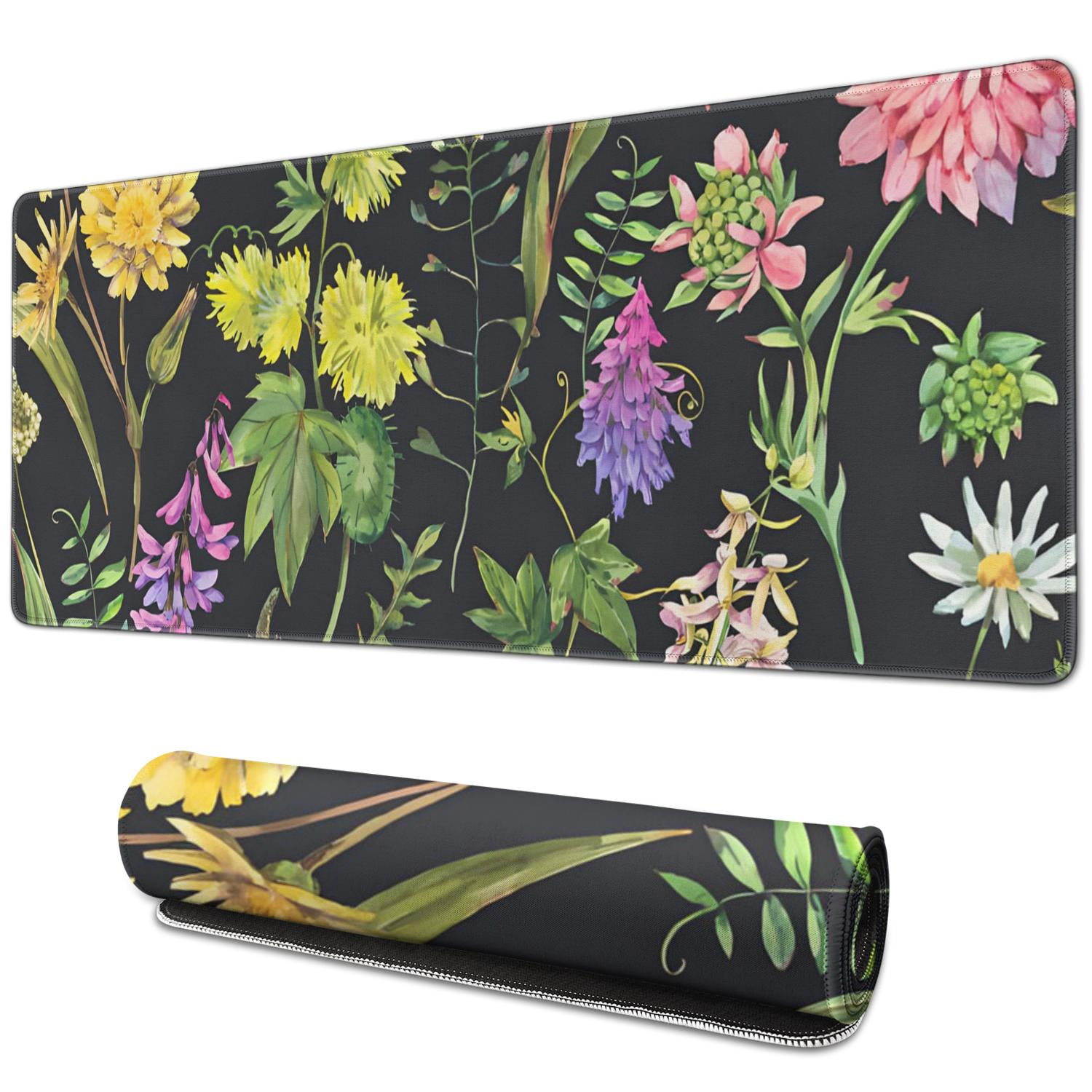 Wildflower Design Gaming Mouse Pad - Large 31.5 × 11.8 inch for ...