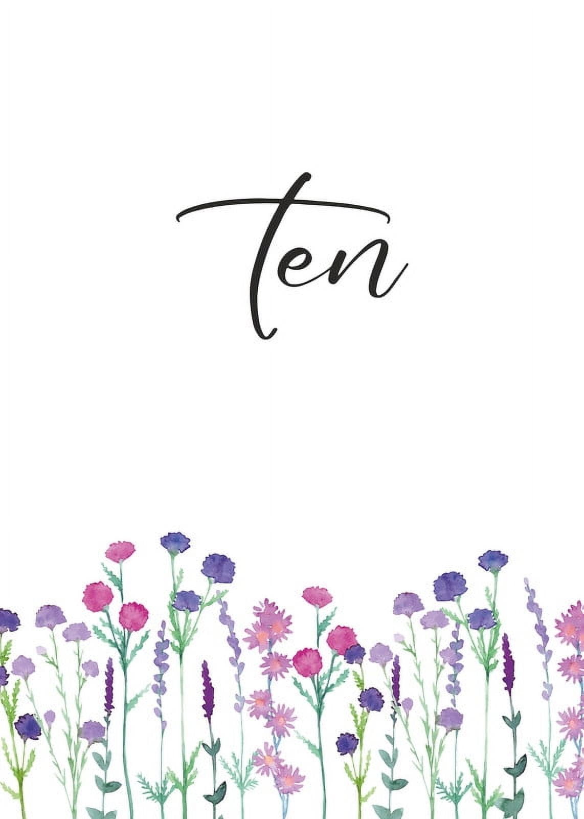 Wildflower Design Table Number Cards Double Sided Party Table Numbers ...