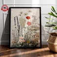 Wildflower Field Vintage Botanical Landscape Art Version B, Unframed ...