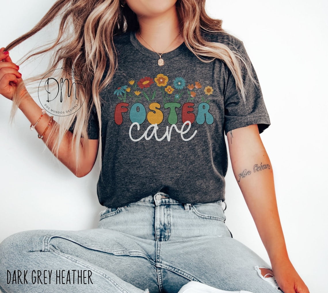 Wildflower Foster Care Shirt, Retro Foster Care Shirt For Foster Mom ...
