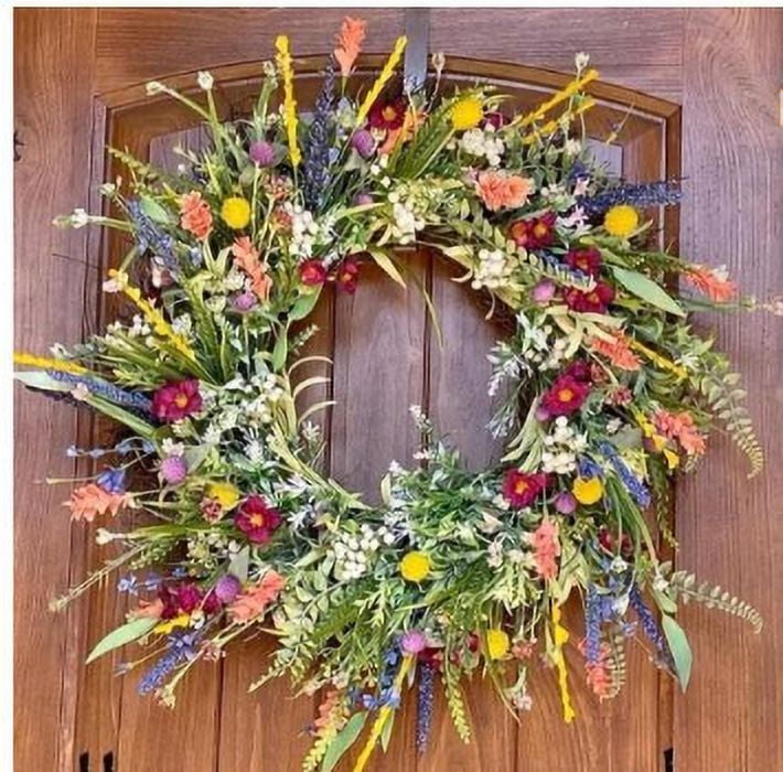 Wildflower Garland Spring Summer Garland Front Door Simulation Dried ...