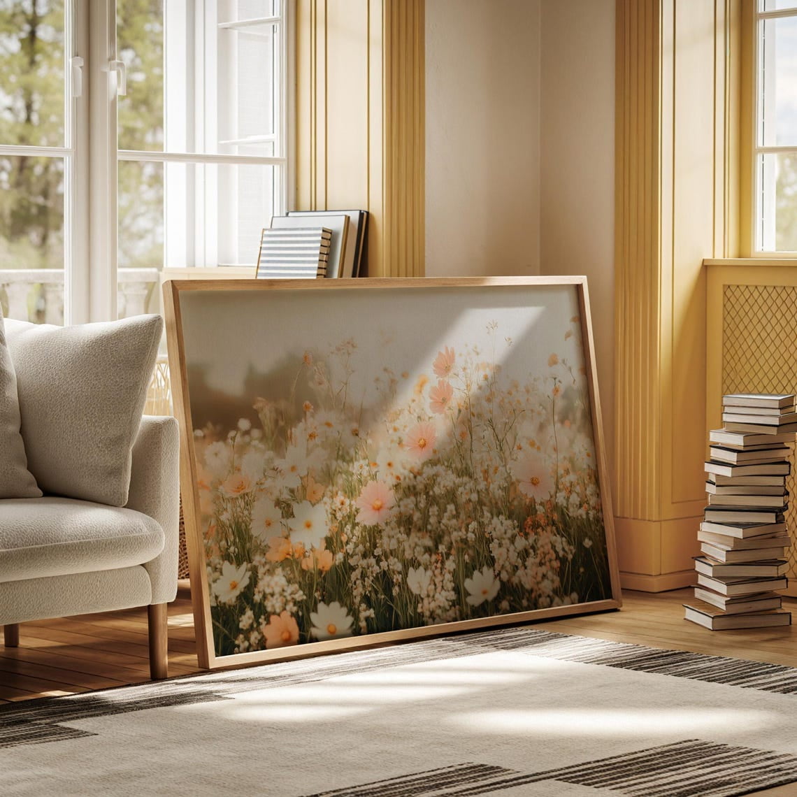 Wildflower Meadow, Cottagecore Floral Art, Vintage Botanical Wall Decor ...