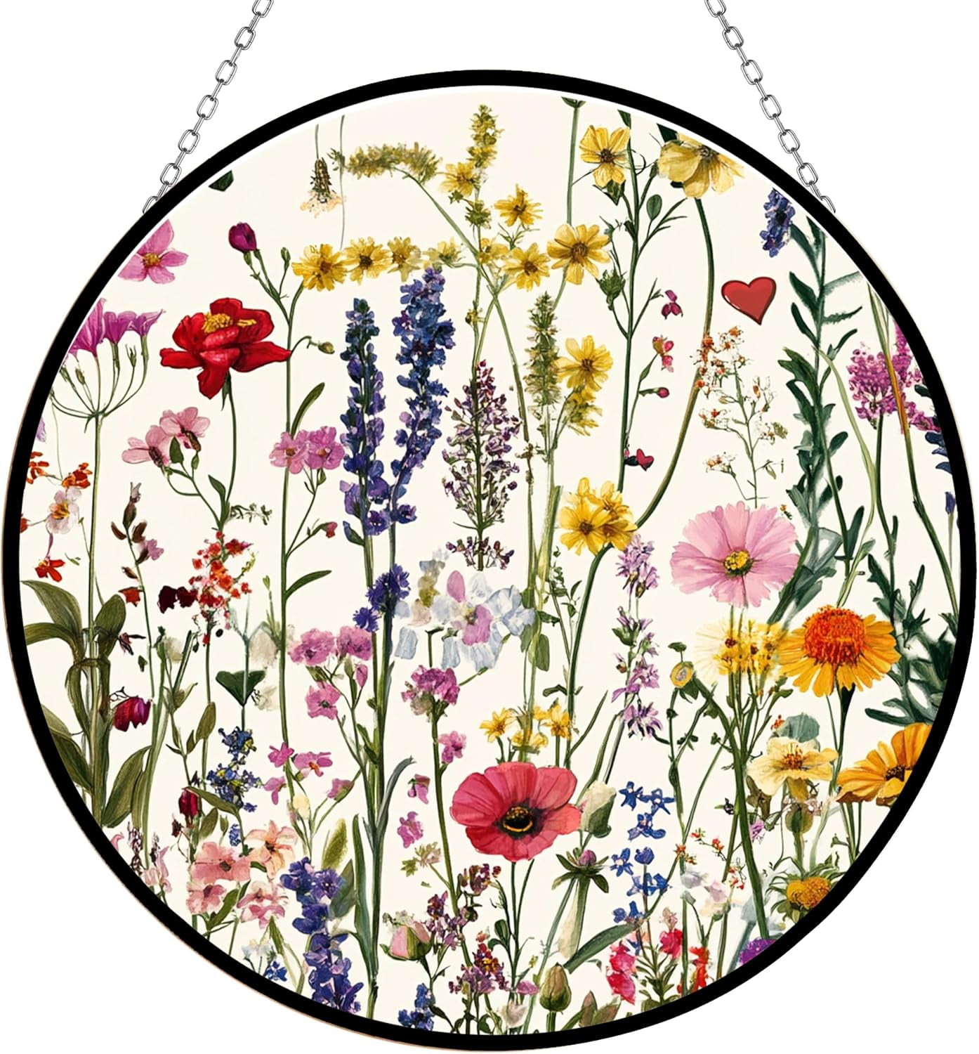 Wildflower Meadow Stained Glass Suncatcher by Clare Donovan Window ...