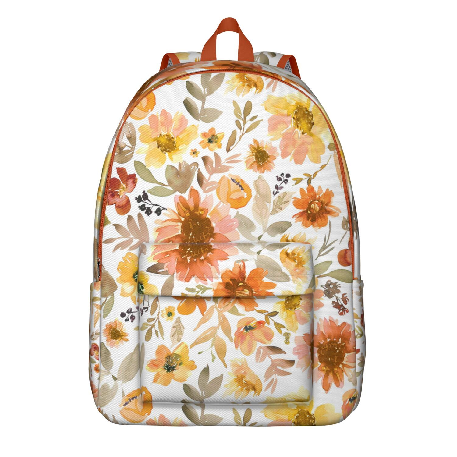 Wildflower Meadow Watercolor Backpack - Rustic Waterproof School Bag ...